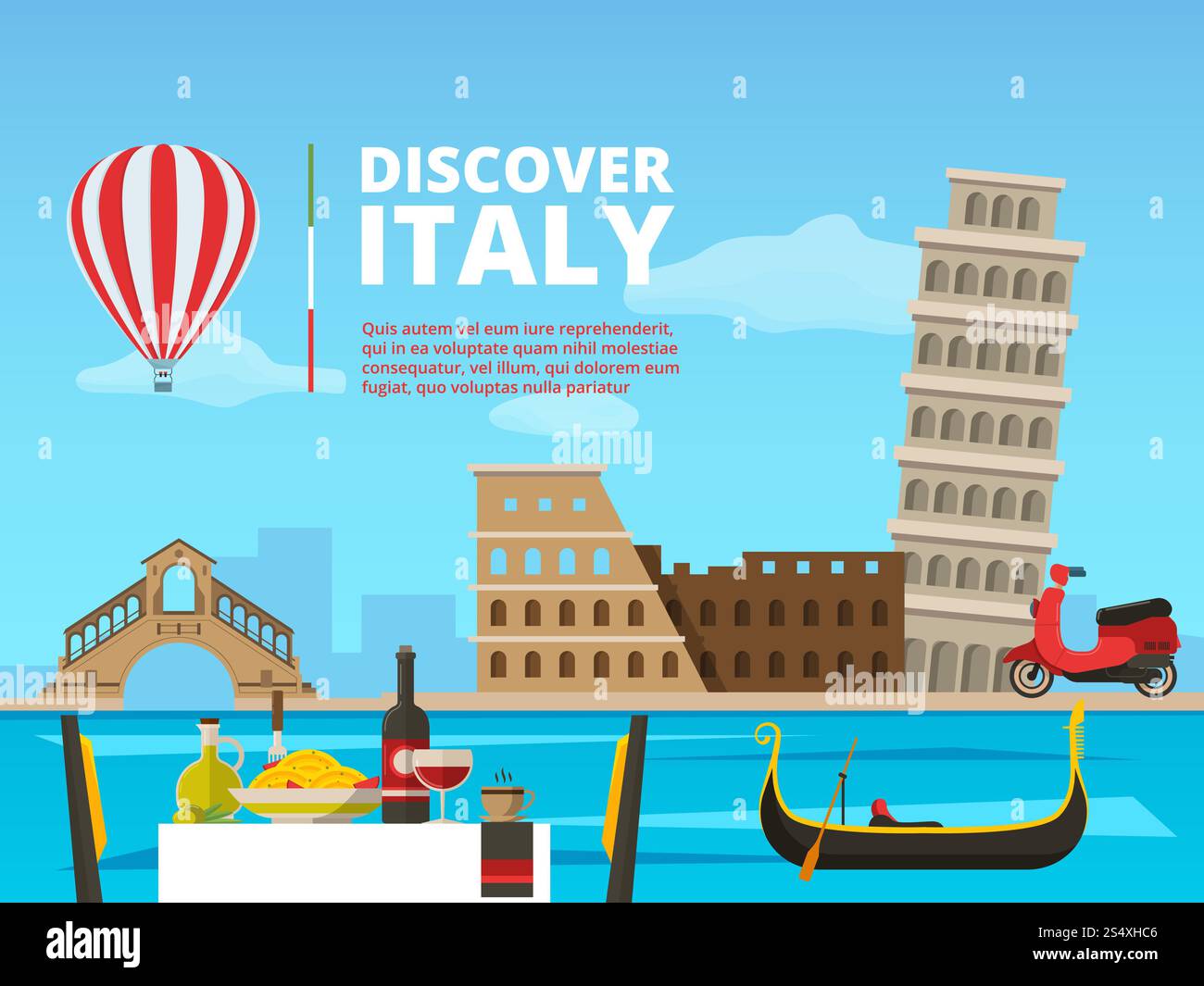 Urban landscape of Italy Rome. Historical architectural objects and ...