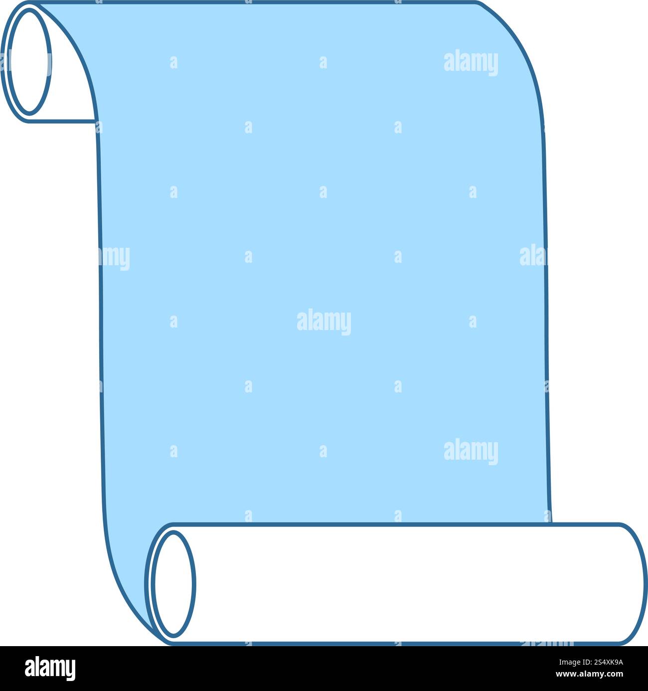 Canvas Scroll Icon. Thin Line With Blue Fill Design. Vector ...