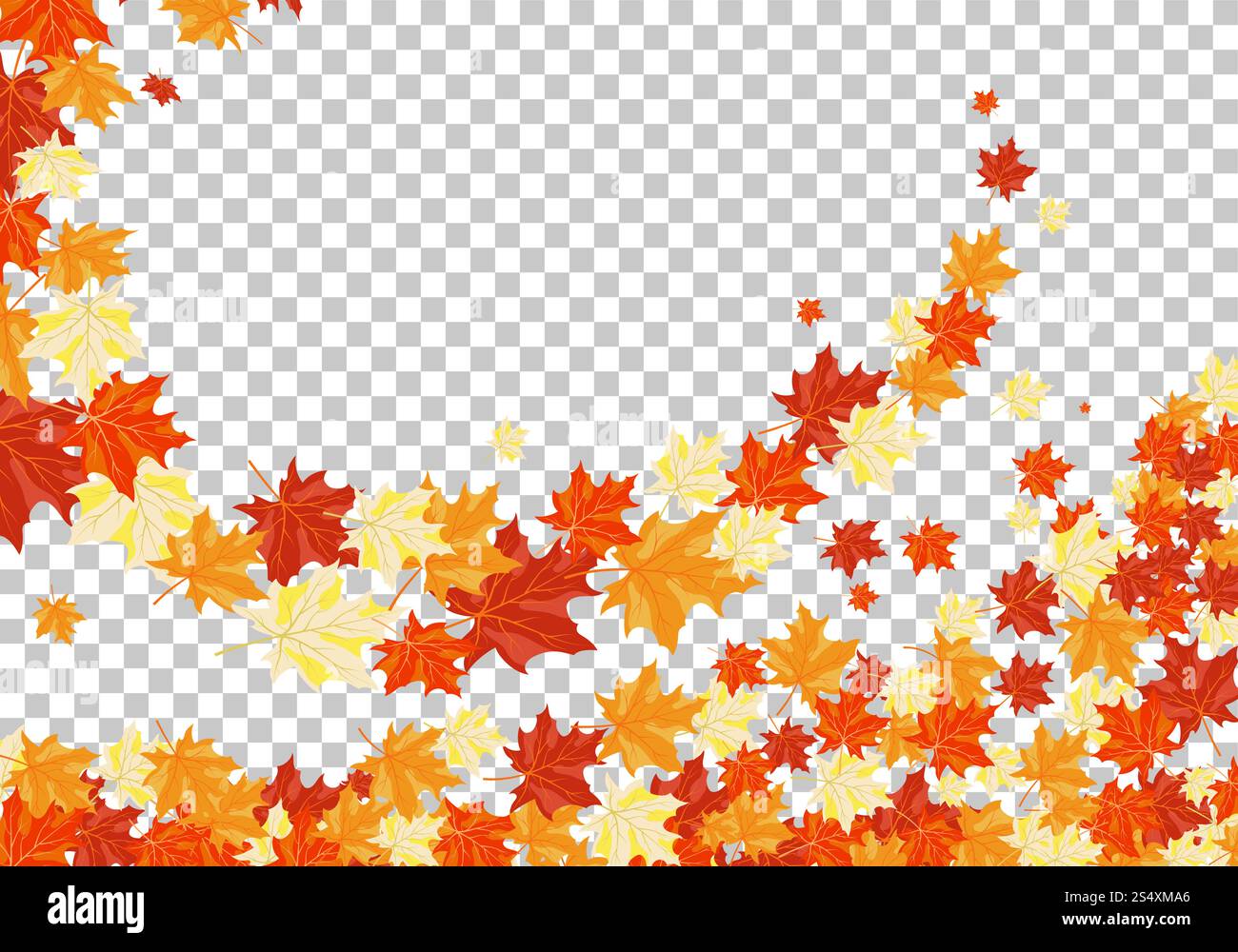Autumn maples falling leaves background. Vector illustration Stock ...