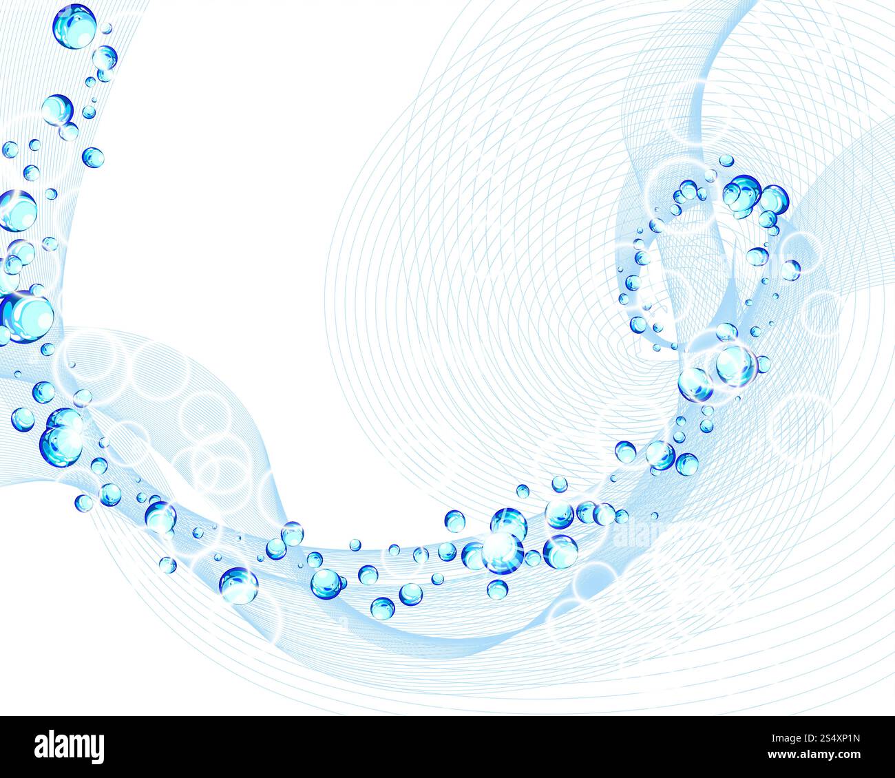 Water ripple background with bubbles. Vector ilustration with ...