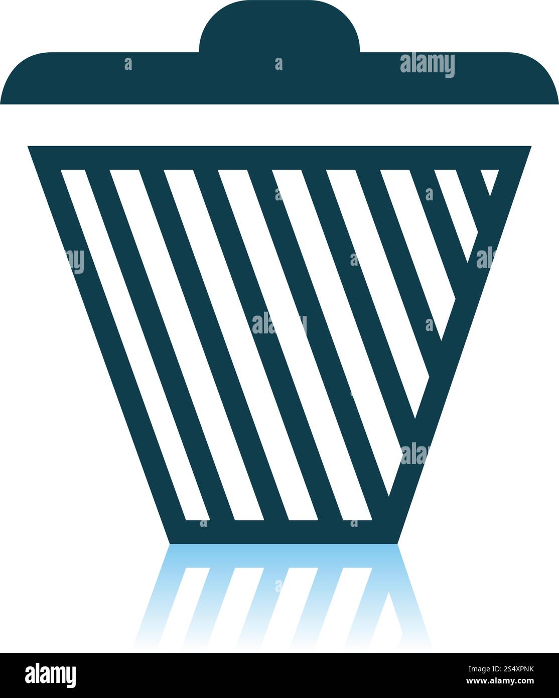 Trash Icon. Shadow Reflection Design. Vector Illustration Stock Vector ...