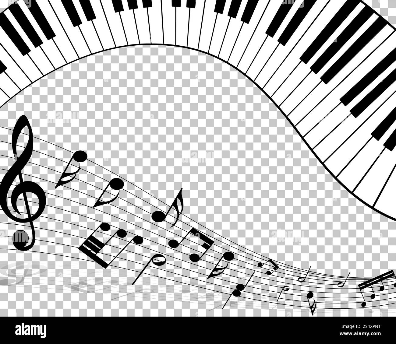 Musical note staff with lines. Vector illustration Stock Vector Image ...