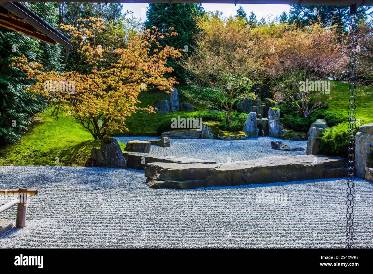 The amazing Japanese rock garden or dry (karesansui) garden is part of ...