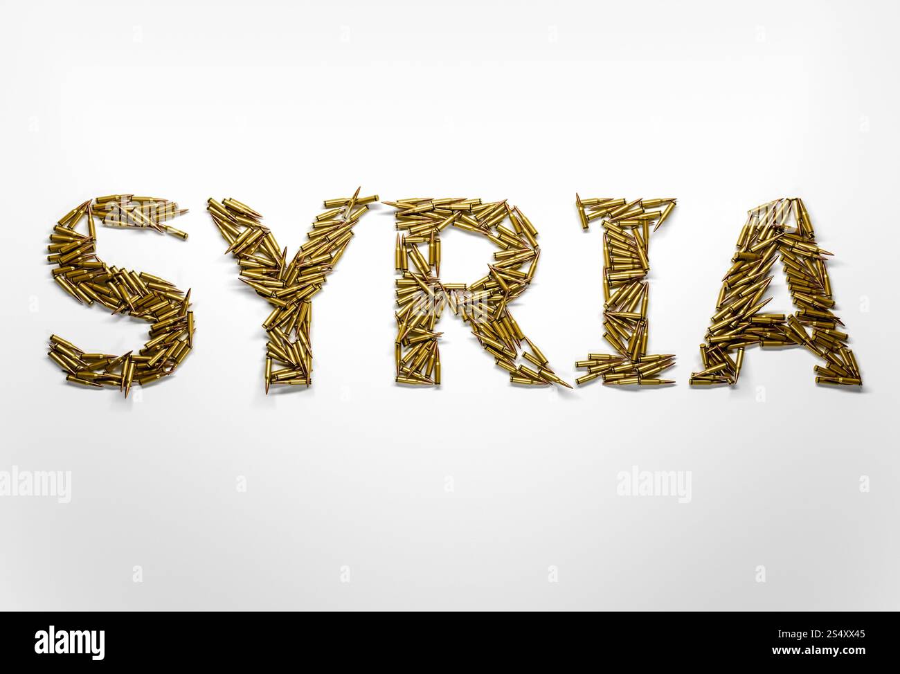 Concept of Syrian war crisis. Word Syria typed with font made of ...