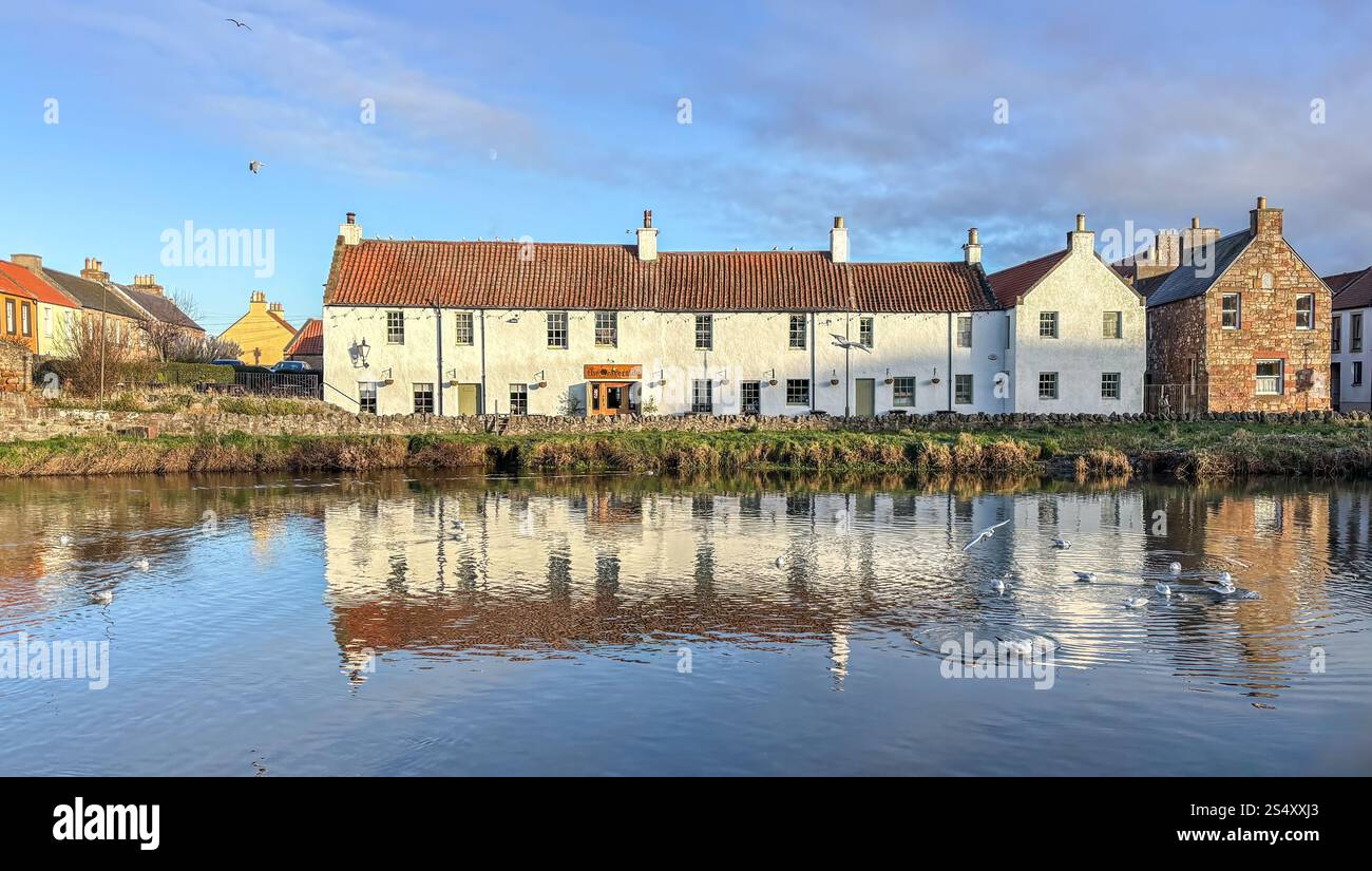 View of Waterside Bistro restaurant and bar pub, River Tyne, Haddington ...