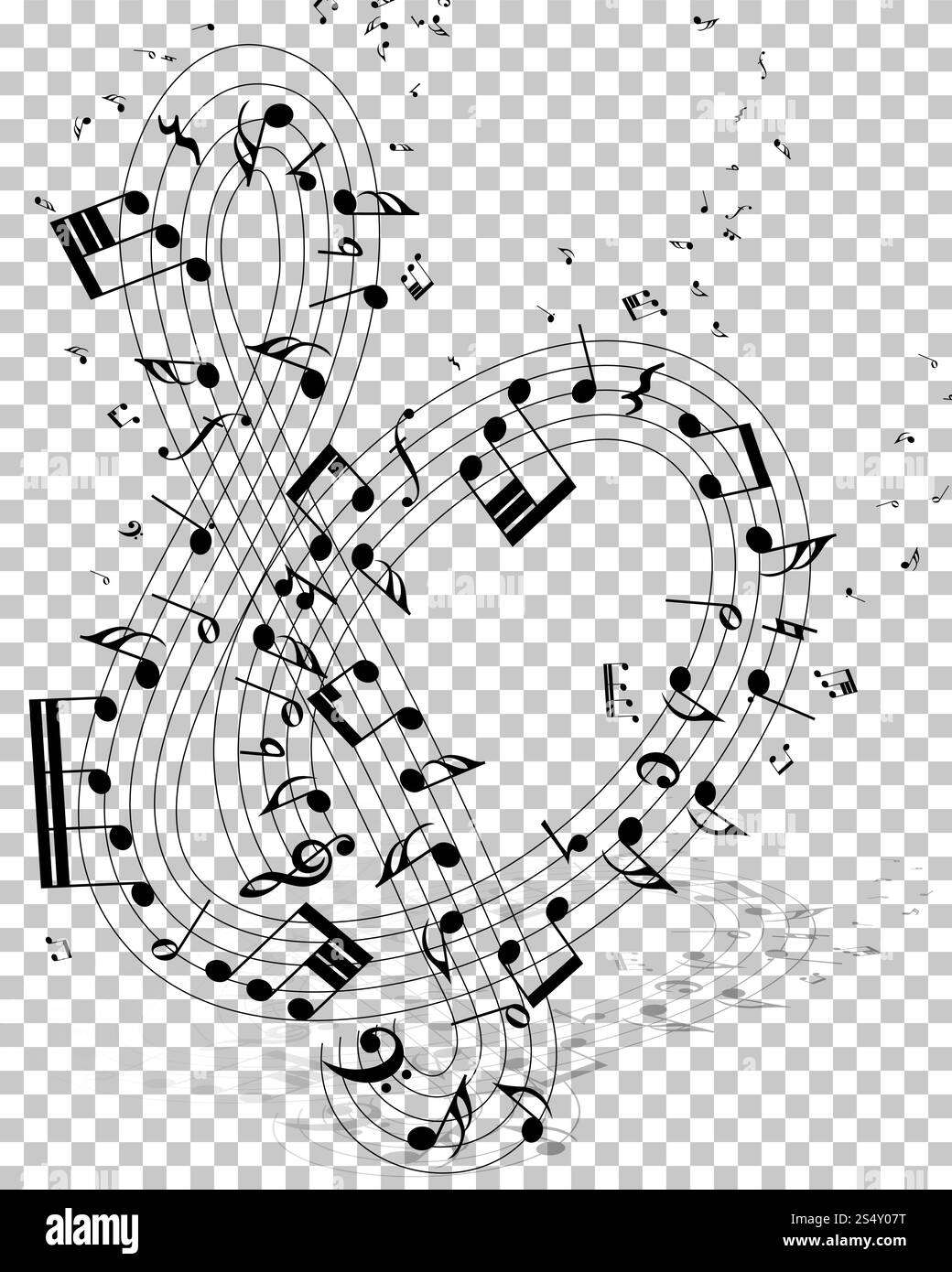 Musical note staff with lines. Vector illustration Stock Vector Image ...