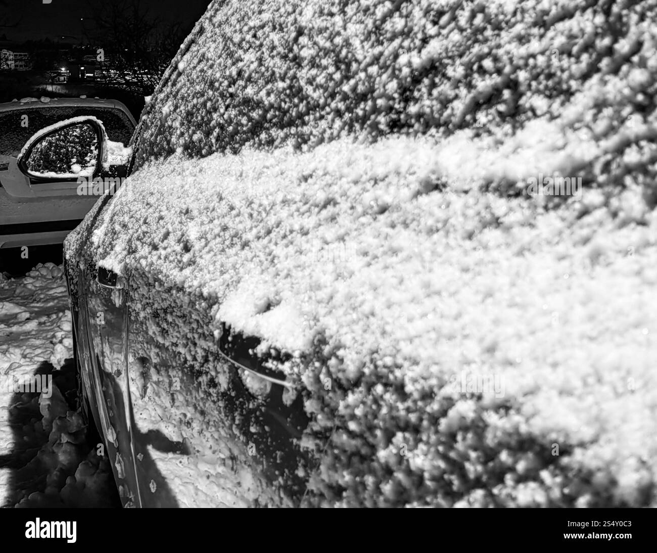 Ice snow night Black and White Stock Photos & Images - Alamy