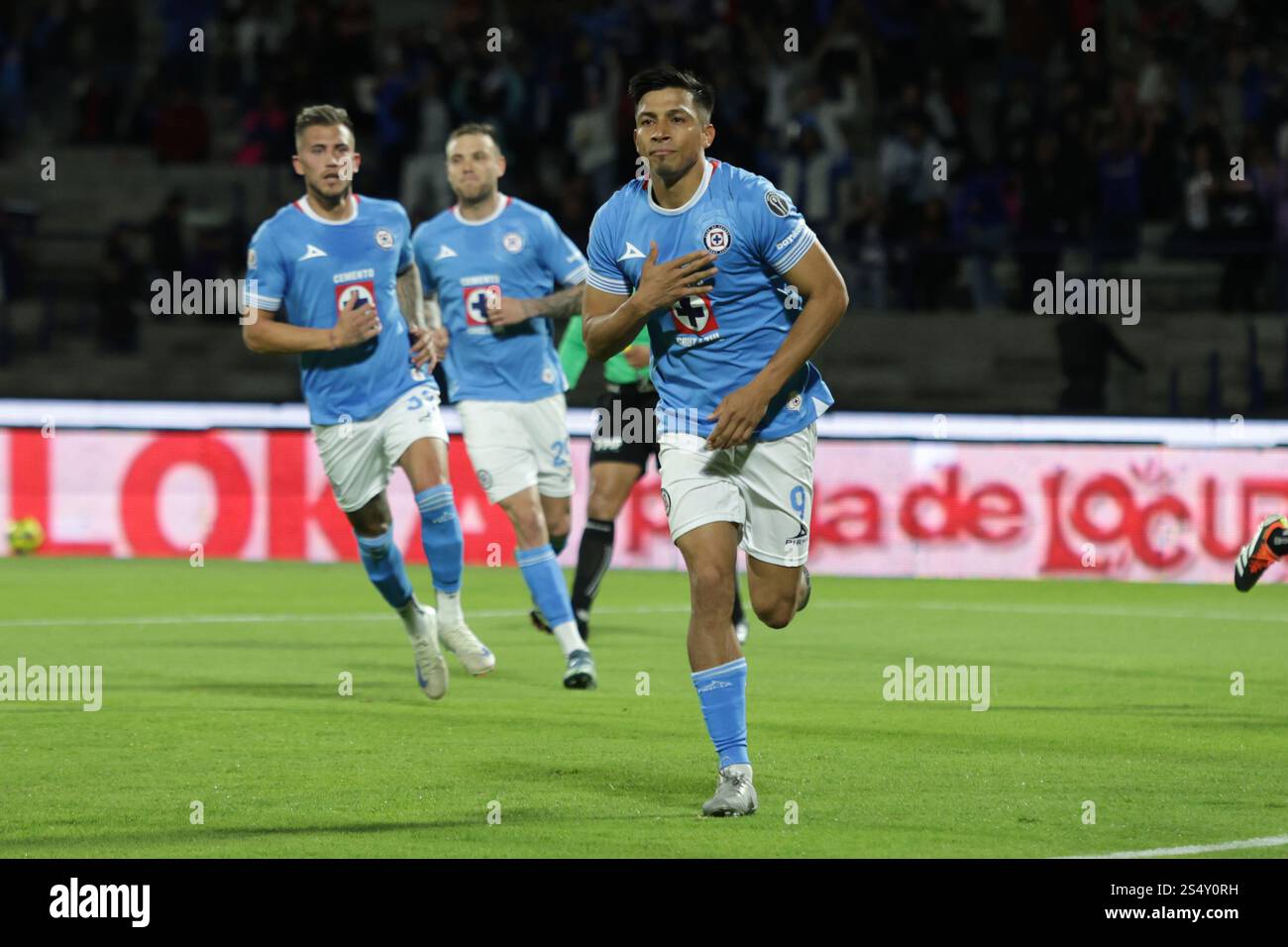 Mexico City, Mexico. 12th Jan, 2025. Ángel Sepulveda #9 of Cruz Azul ...