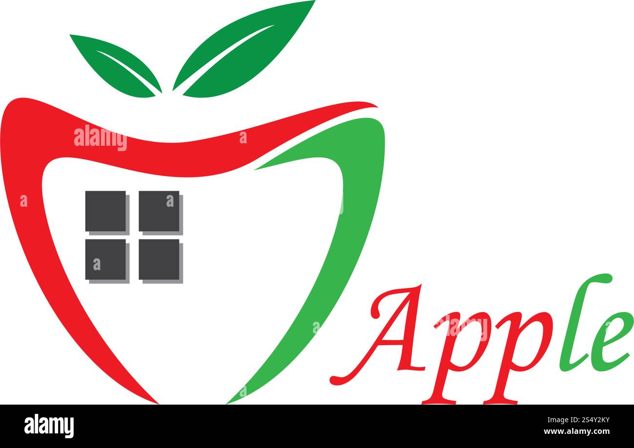 Apple logo vector illustration Stock Vector Image & Art - Alamy