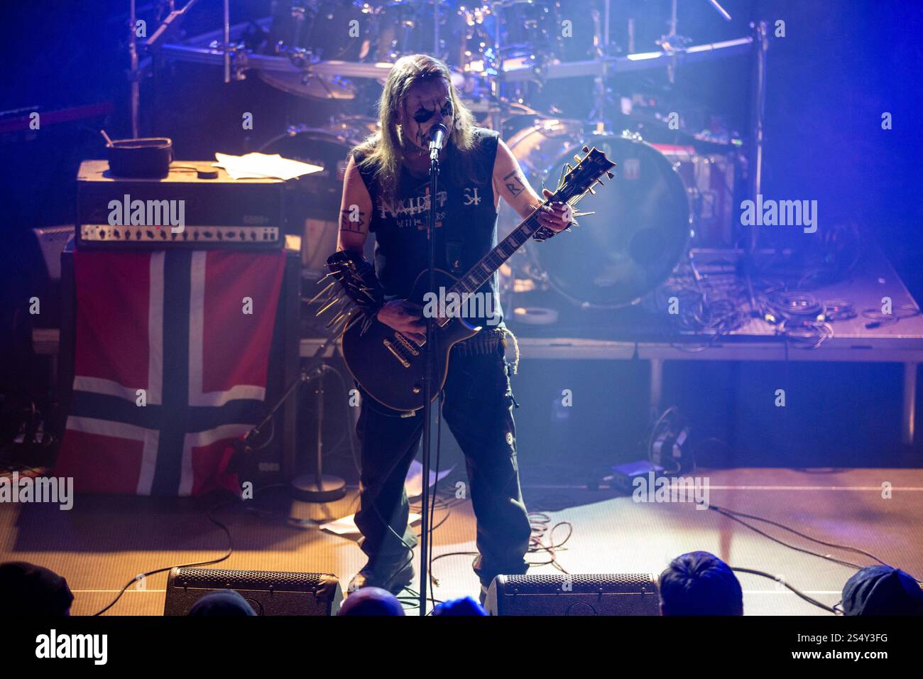 Oslo, Norway. 11th, January 2025. The Norwegian black metal act Nattefrost performs a live ...