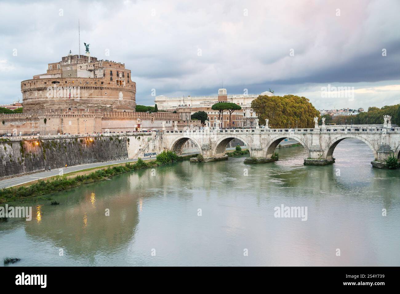 travel to Italy - Tiber River, Castle of the Holy Angel ( Castel Sant Angelo, Mausoleum of ...