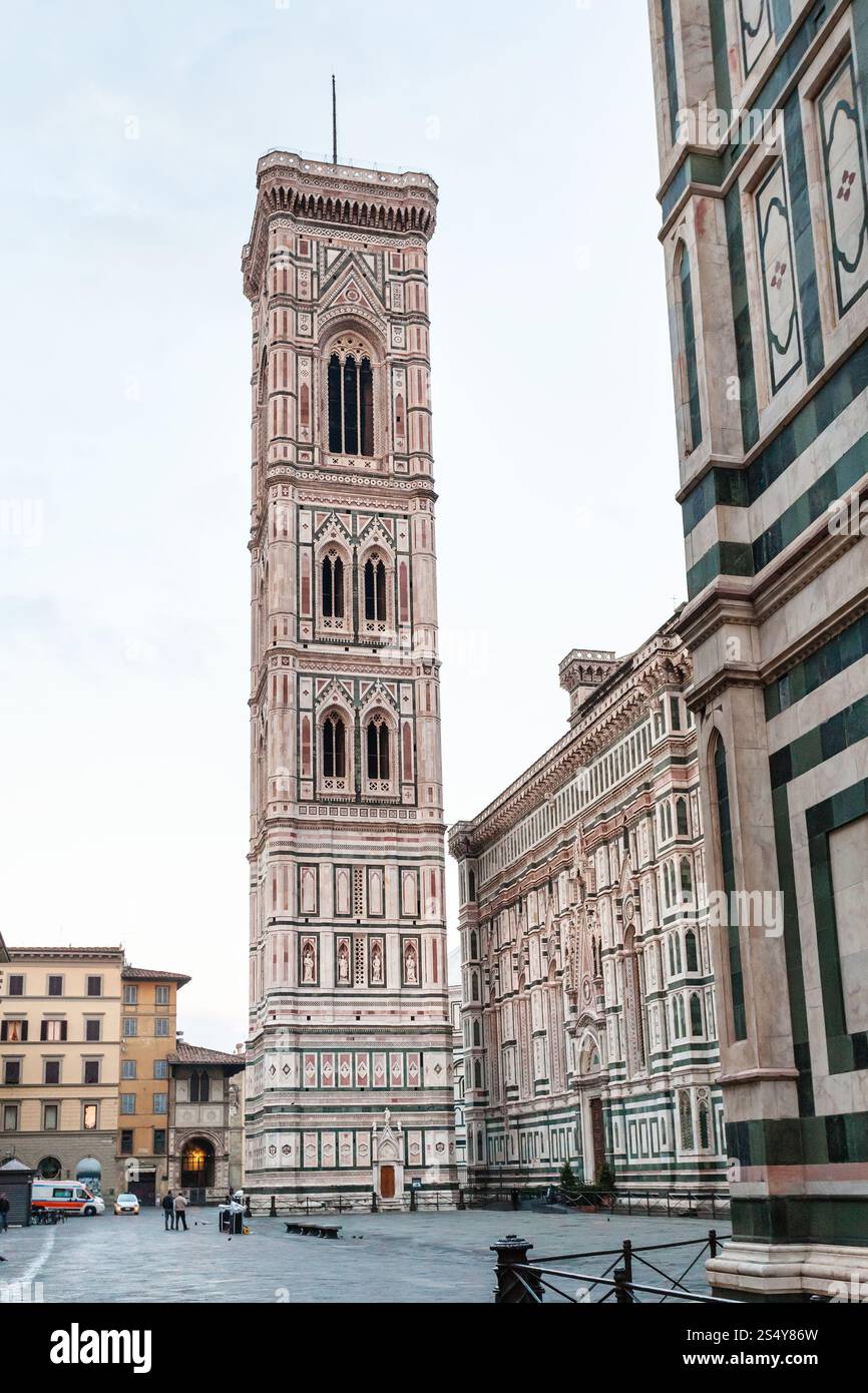 travel to Italy - view of Giotto's Campanile from Piazza del Duomo in ...