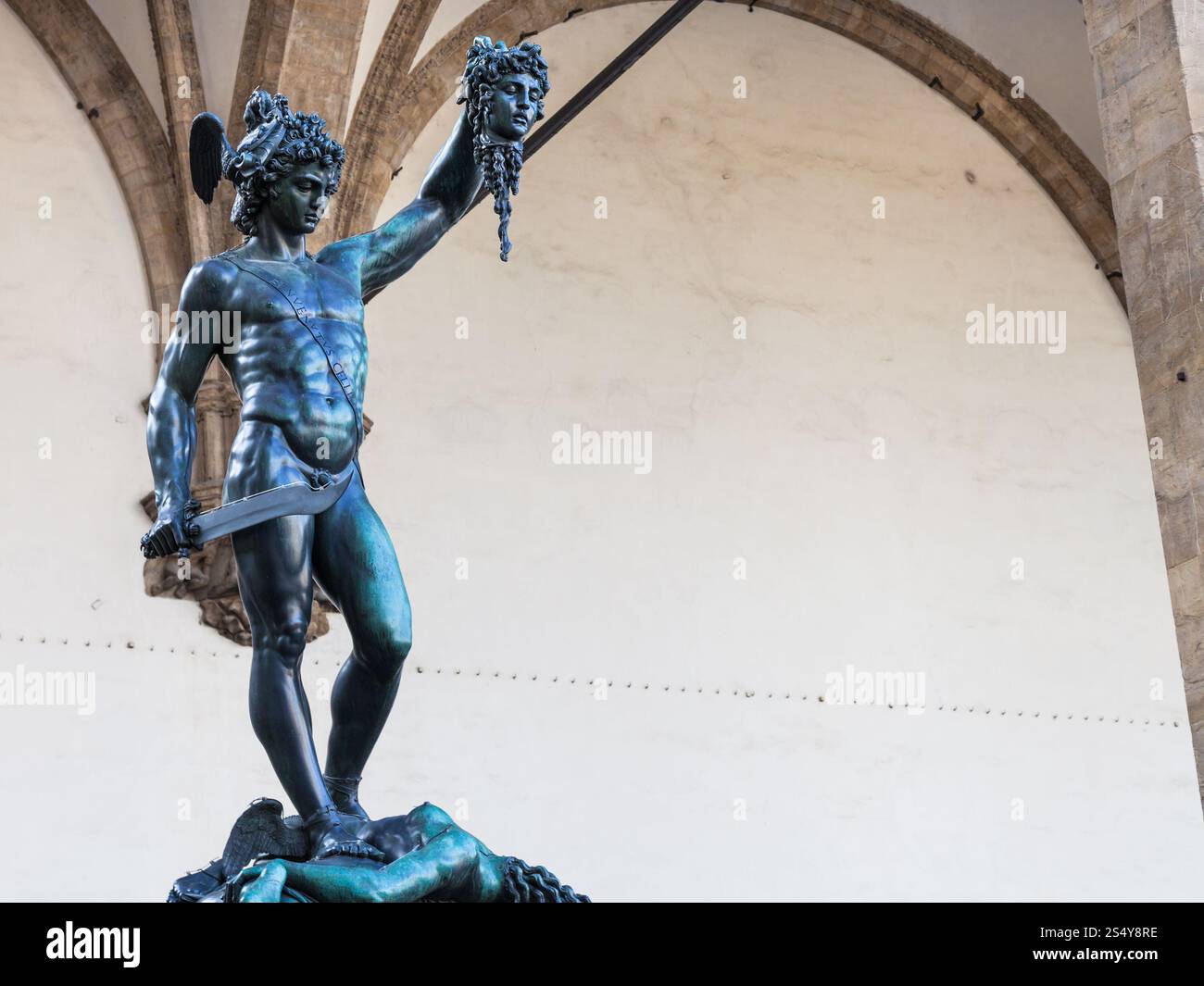 travel to Italy - statue Perseus with the Head of Medusa on Piazza ...