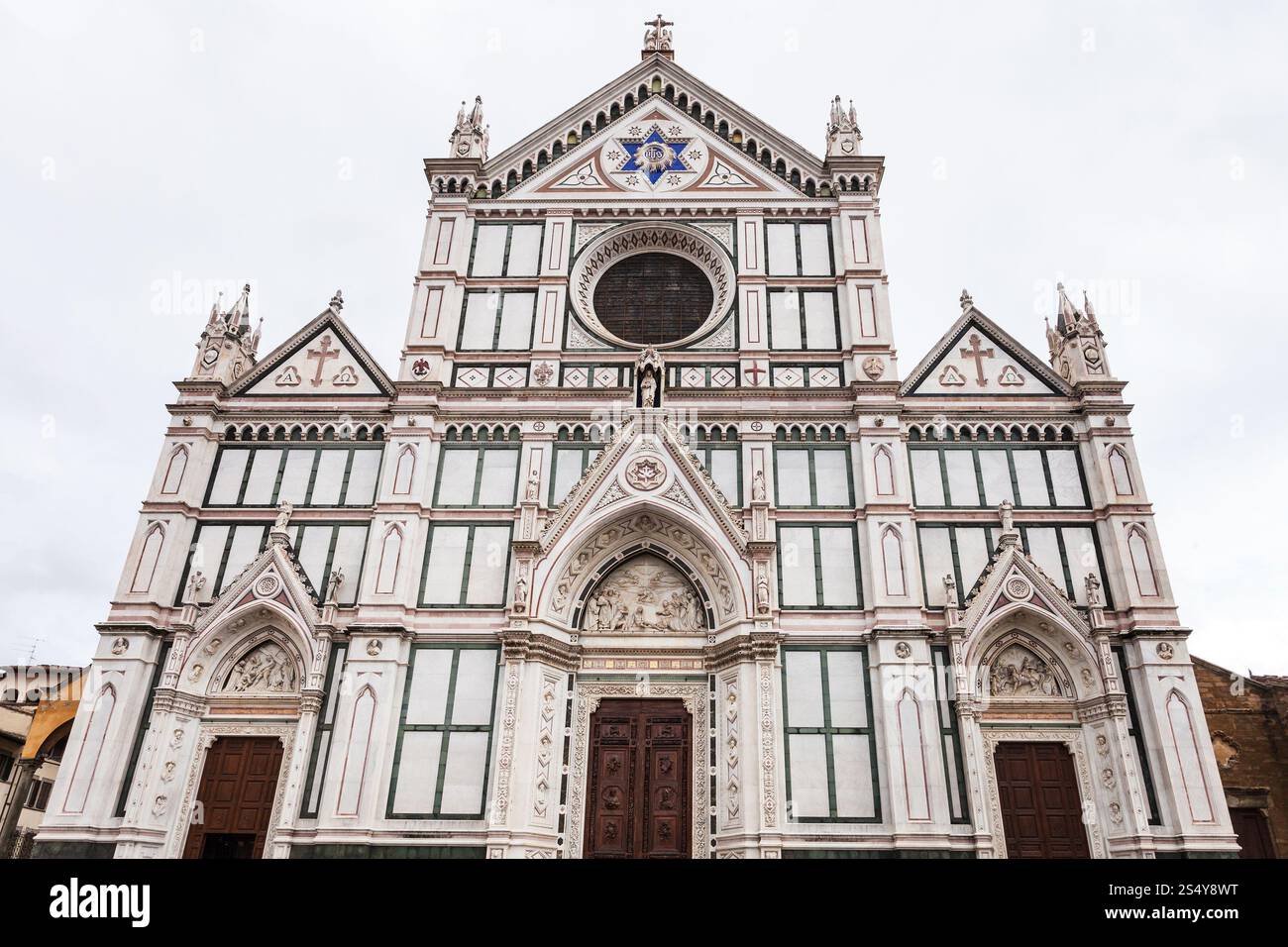 travel to Italy - facade of Basilica di Santa Croce (Basilica of the ...