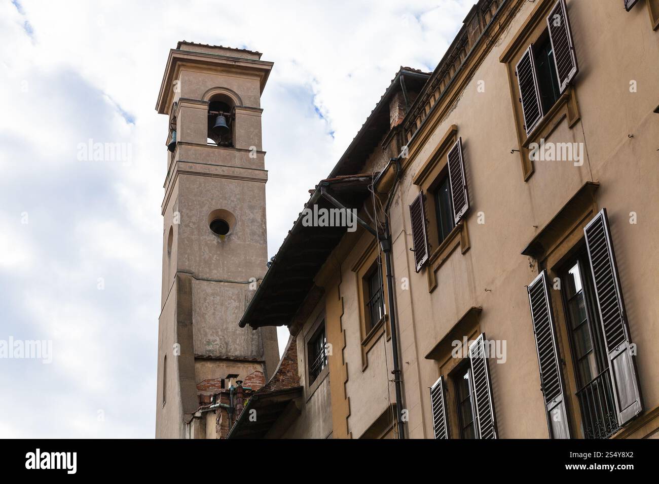 travel to Italy - bell tower of Church Chiesa dei Santi Michele e ...