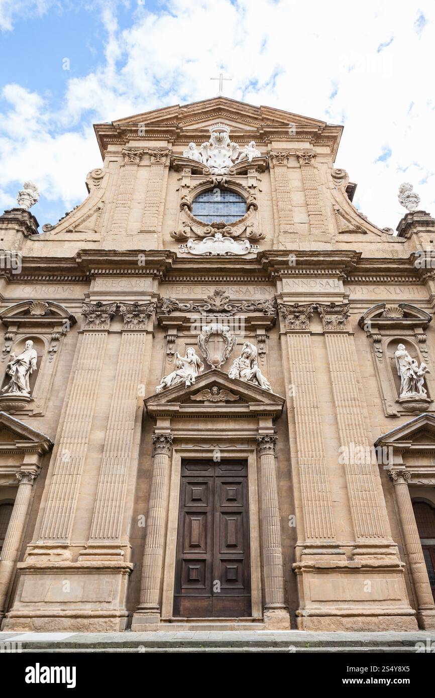 travel to Italy - front view of Church Chiesa dei santi michele e ...