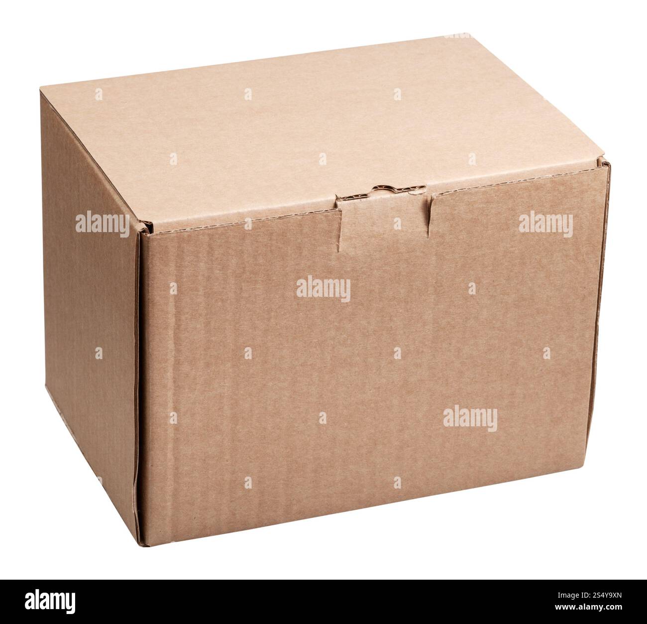 closed cardboard box isolated on white background Stock Photo - Alamy