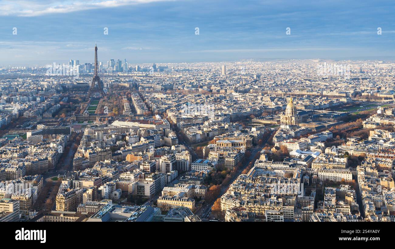 travel to France - Paris with Eiffel Tower and palace Les Invalides in ...