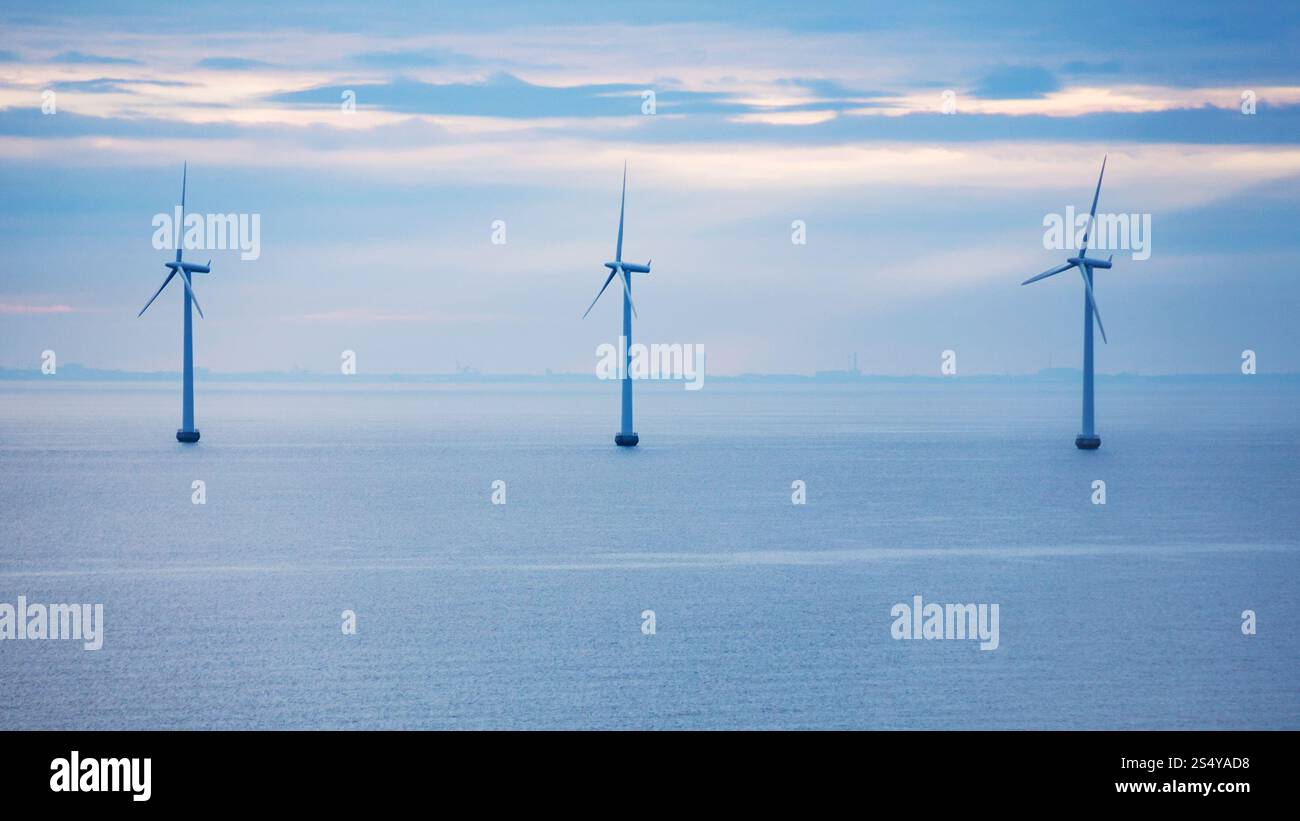 Travel to Denmark - turbines of offshore wind farm Middelgrunden in ...