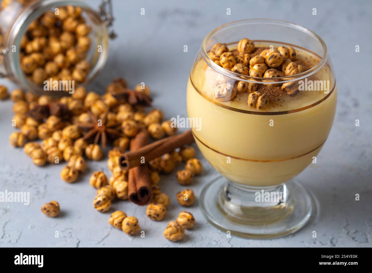 Boza or Bosa, traditional Turkish drink with roasted chickpea Boza or ...