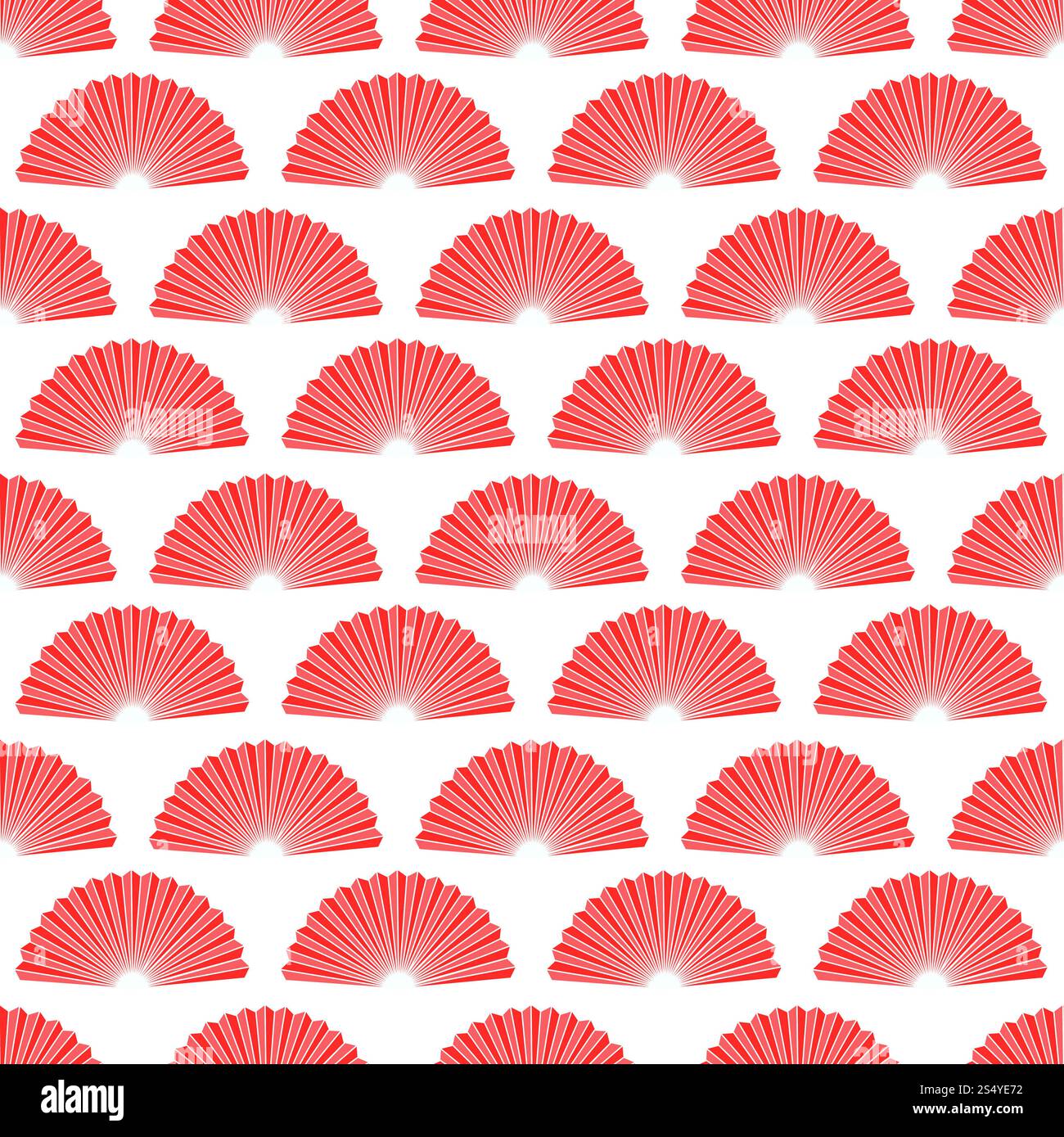 Red hand fan seamless pattern. Vector asian fans texture background ...
