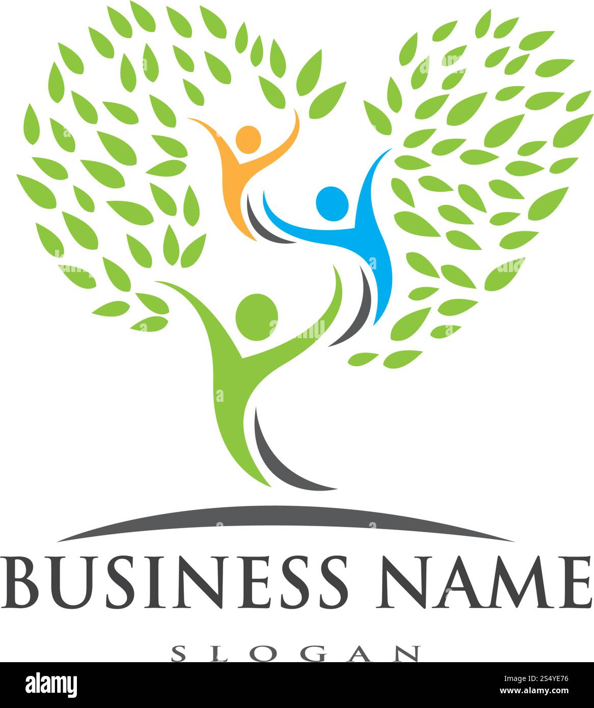 family tree logo template vector illustration Stock Vector Image & Art ...