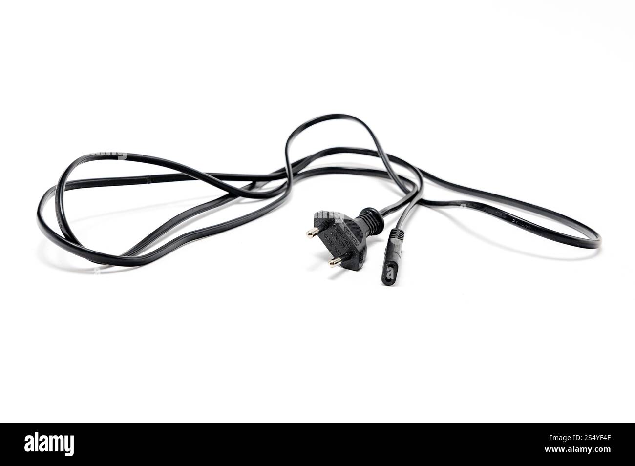 Long black cable with connection to electricity in one side and to ...