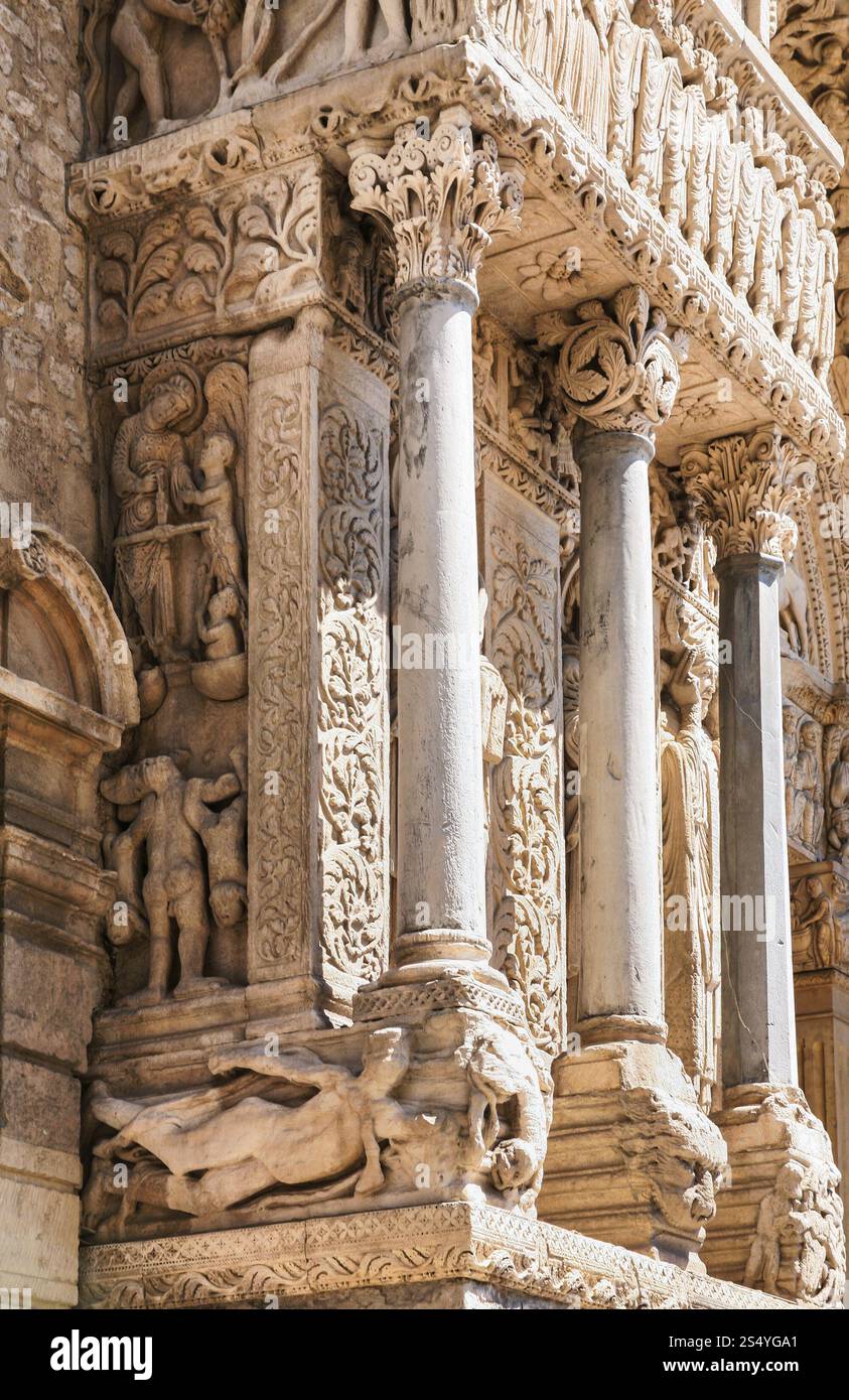Travel to Provence, France - outdoor columns of ancient Church of St ...