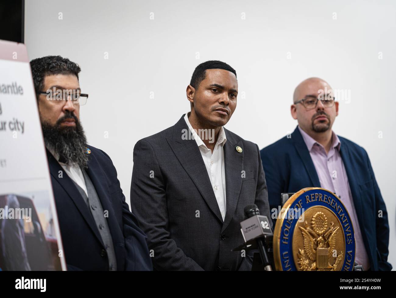 Bronx, USA. 13th Jan, 2025. U.S. Representative Ritchie Torres held a ...