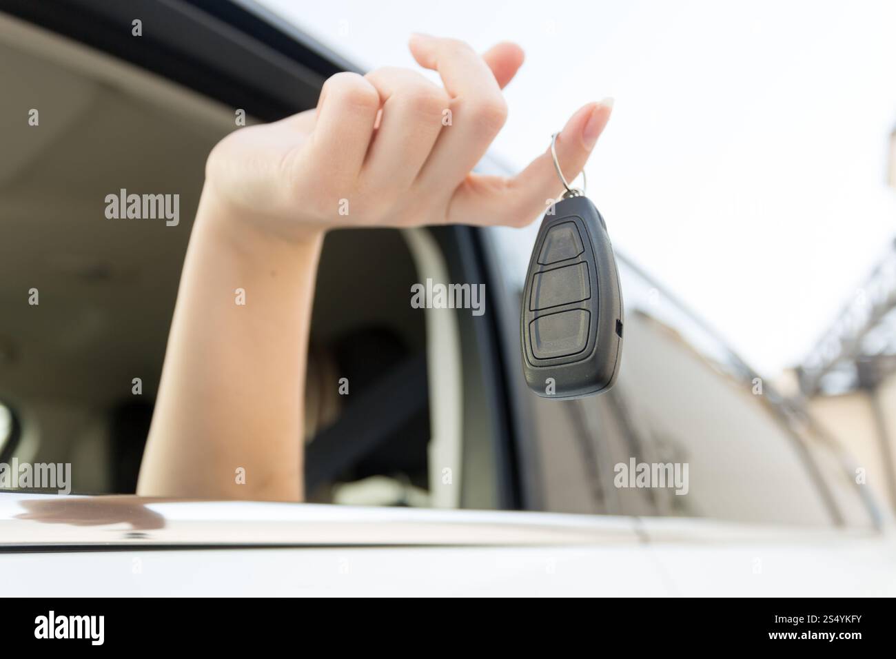 Closeup on happy female hi-res stock photography and images - Alamy