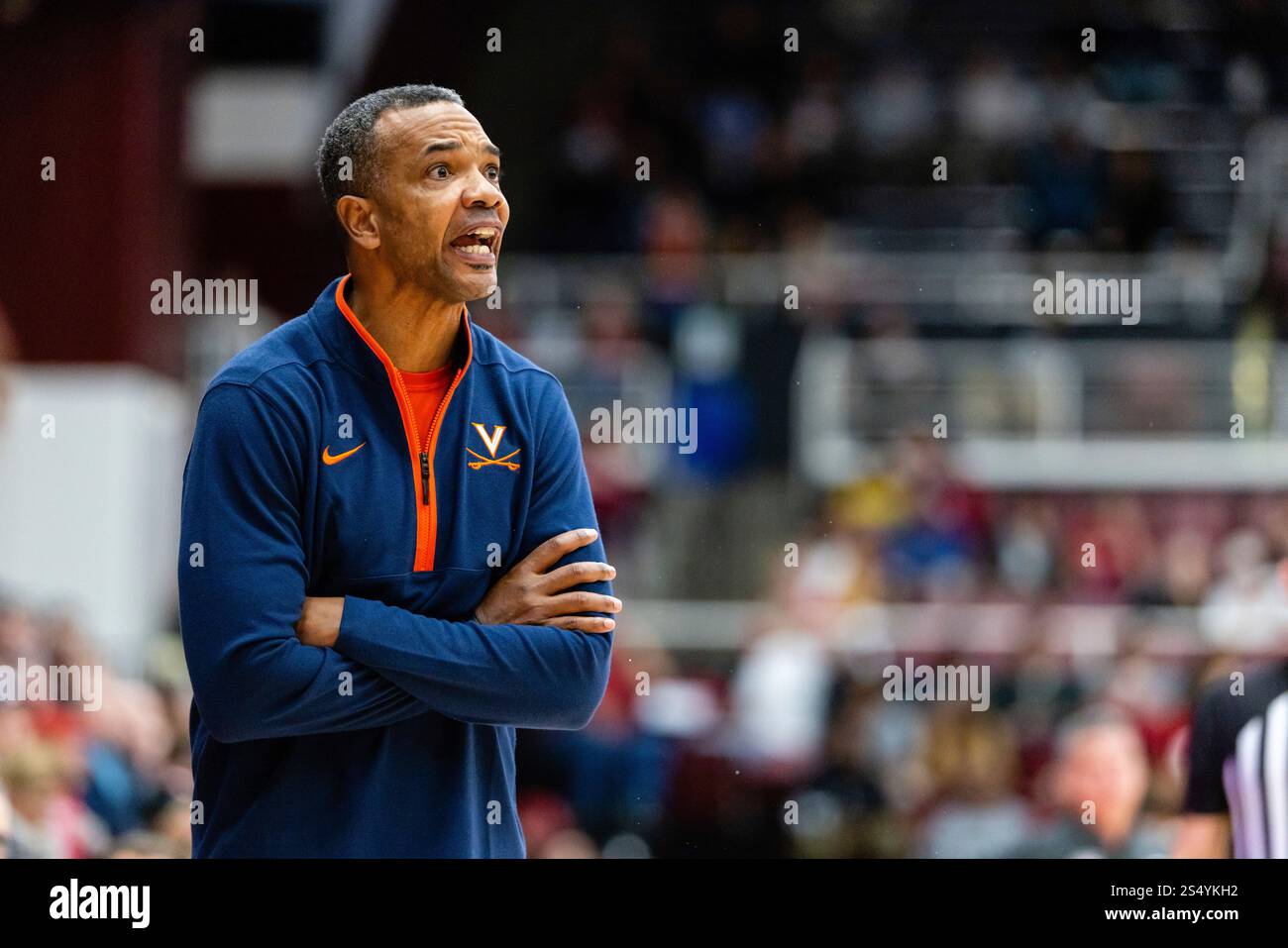 PALO ALTO, CA - JANUARY 11: Virginia Cavaliers head coach Ron Sanchez ...