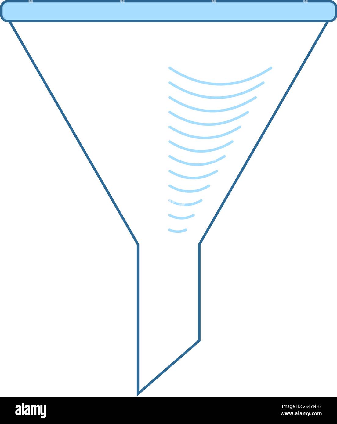 Icon Of Chemistry Filler Cone. Thin Line With Blue Fill Design. Vector ...