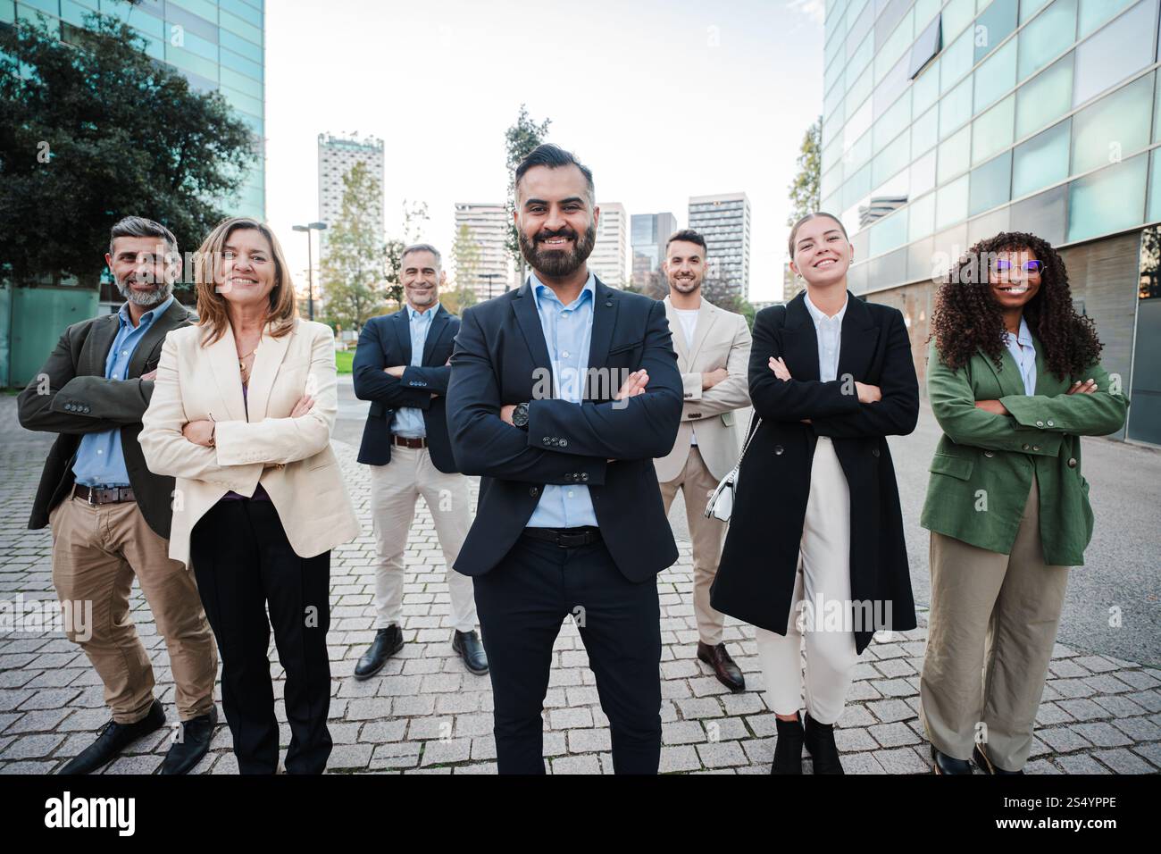 Diverse Group of Confident Business People. Professionals Standing ...