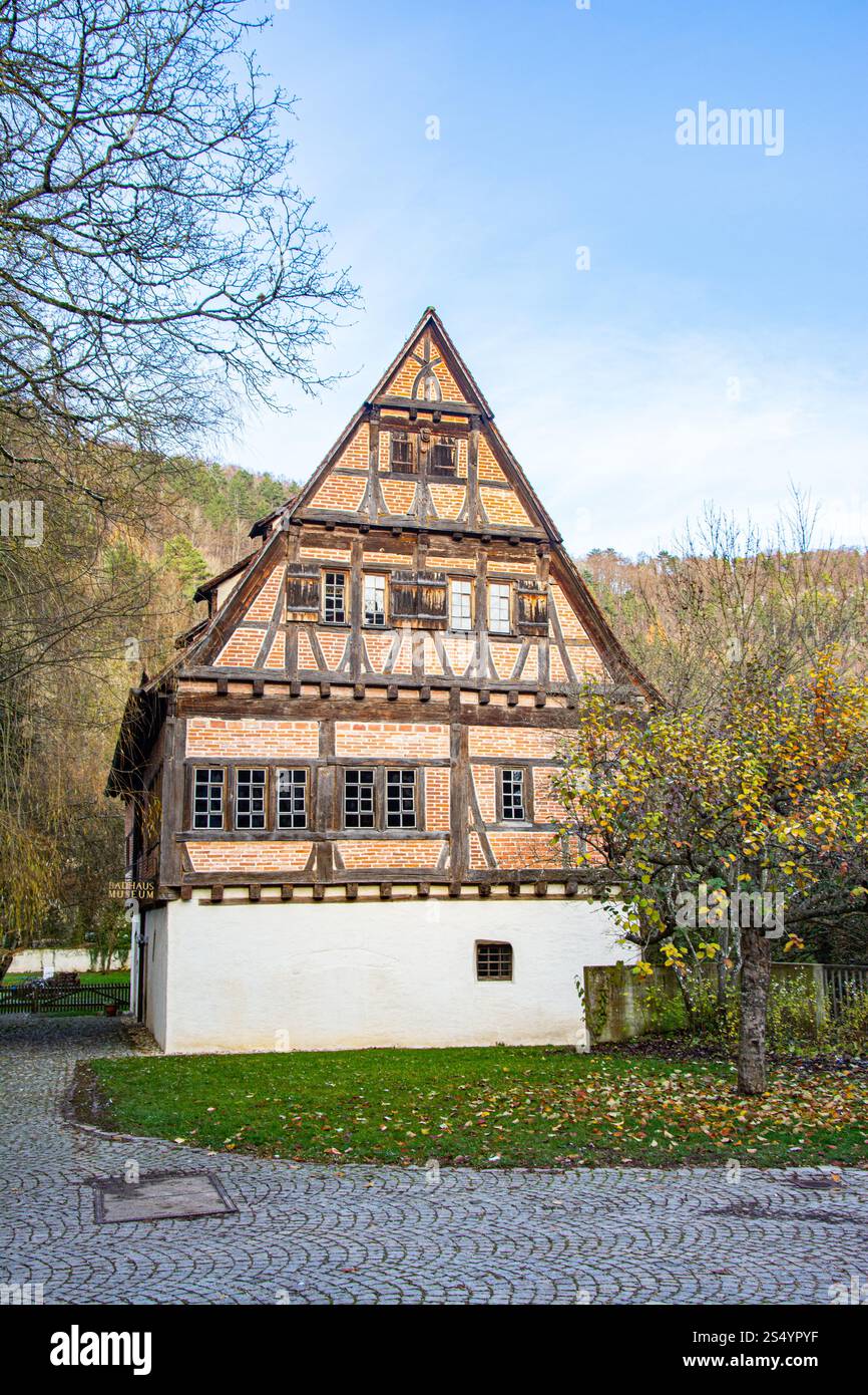 A picturesque street with typical old german houses Stock Photo - Alamy