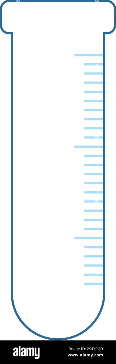 Icon Of Chemistry Beaker. Thin Line With Blue Fill Design. Vector ...
