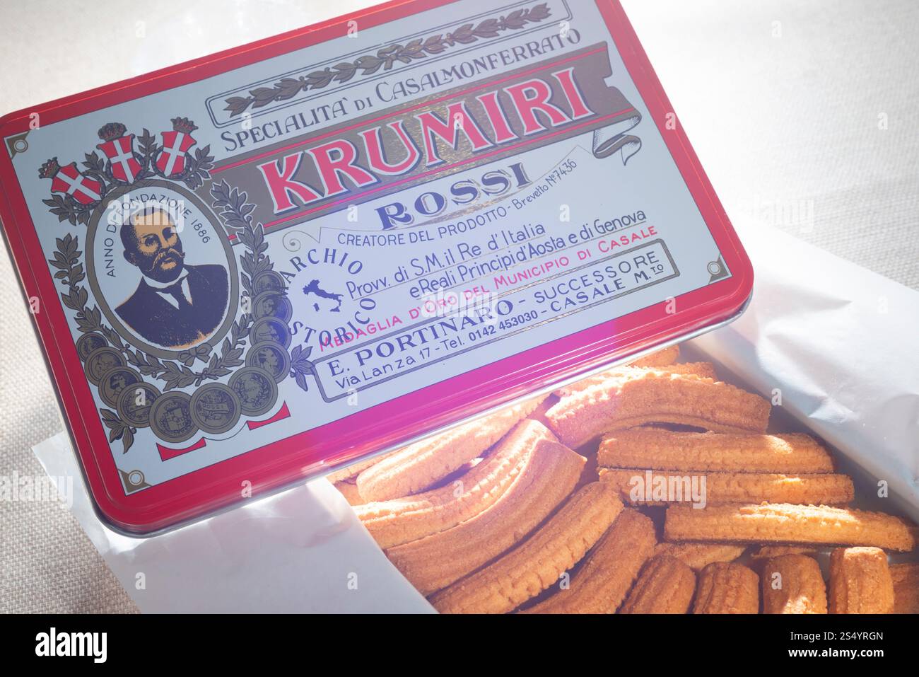 Italy, Piedmont, Casale Monferrato, Krumiri Traditional Biscuit Stock ...
