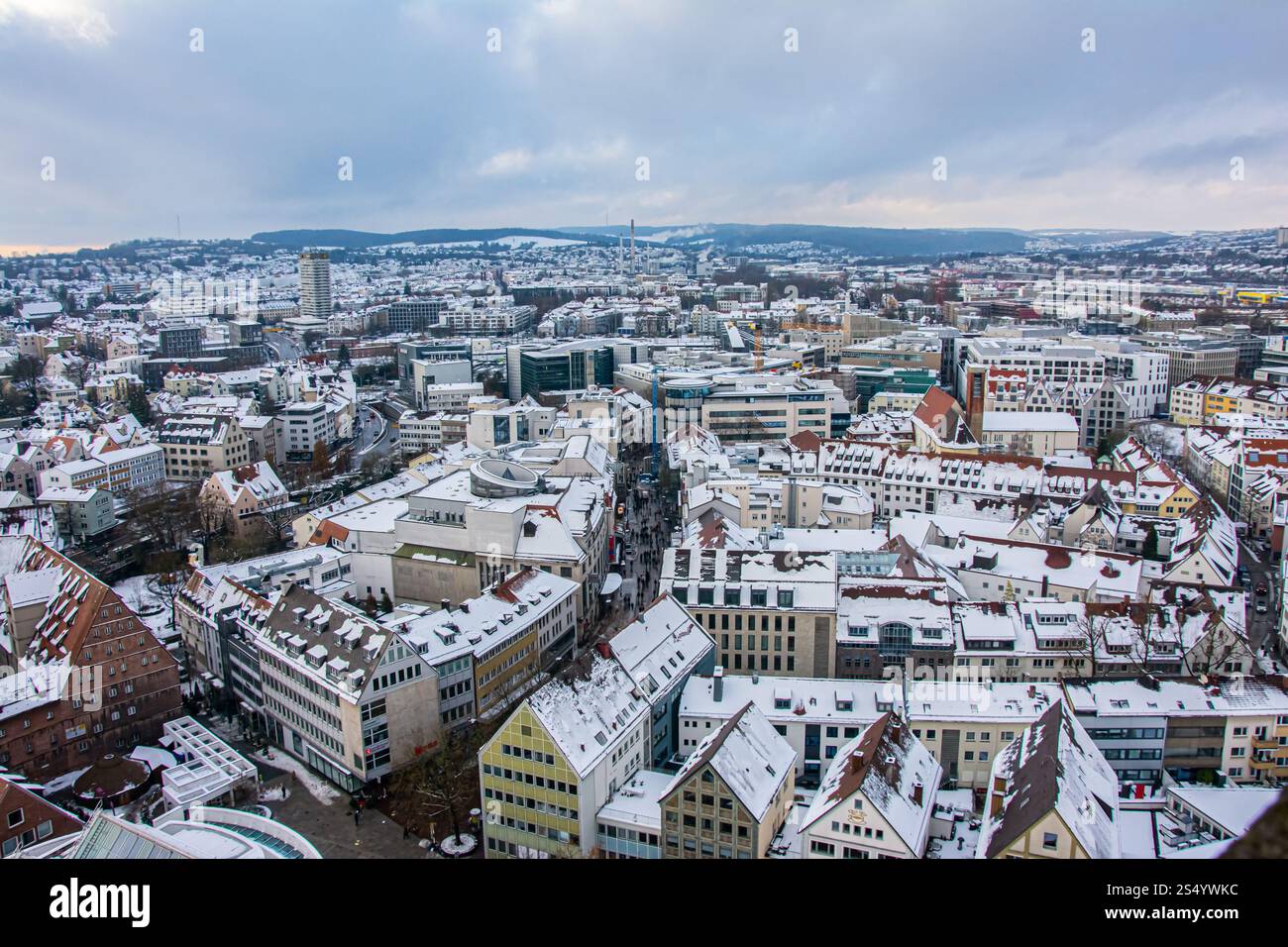 Winter View of the skyline of Ulm, Germany Stock Photo - Alamy
