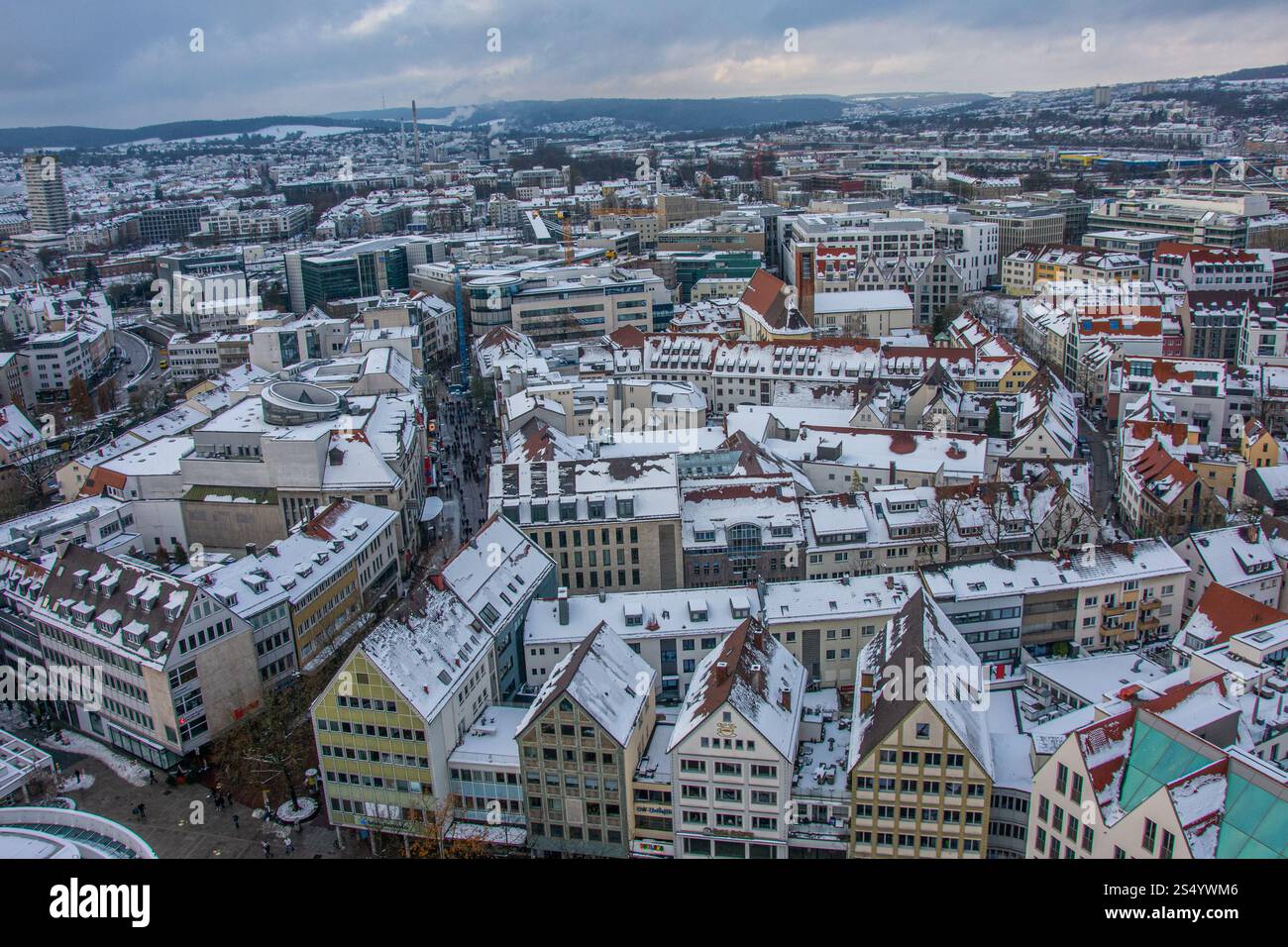 Winter View of the skyline of Ulm, Germany Stock Photo - Alamy