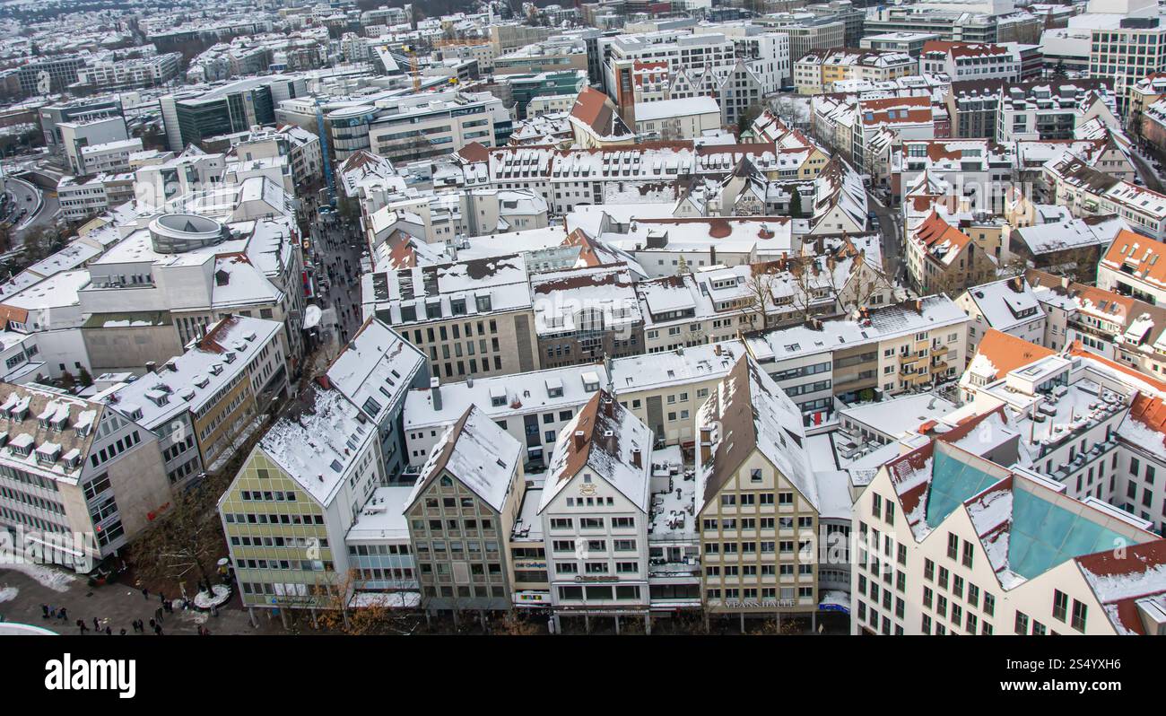 Winter View of the skyline of Ulm, Germany Stock Photo - Alamy