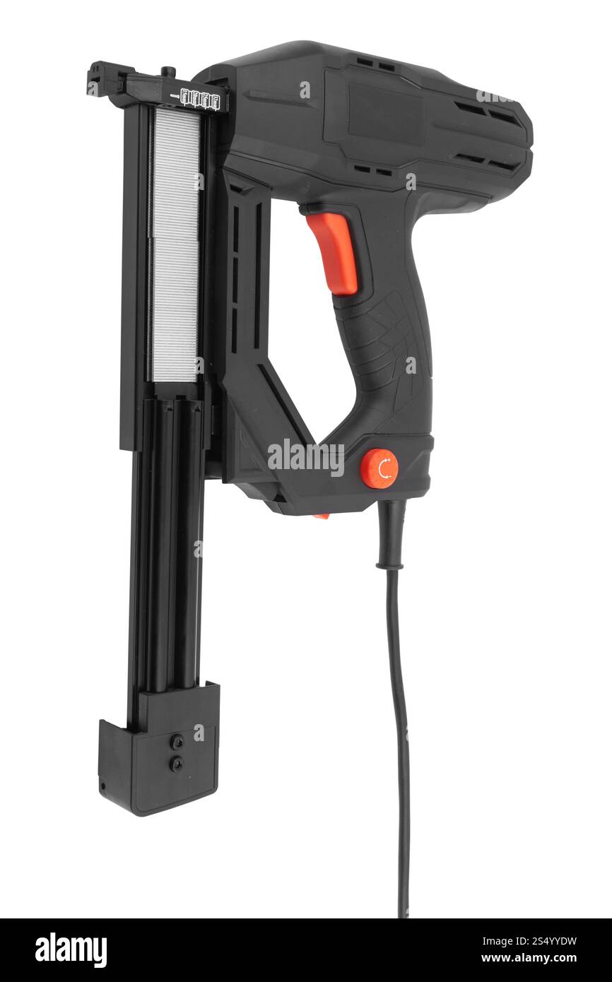 Electric stapler isolated on white background Stock Photo - Alamy