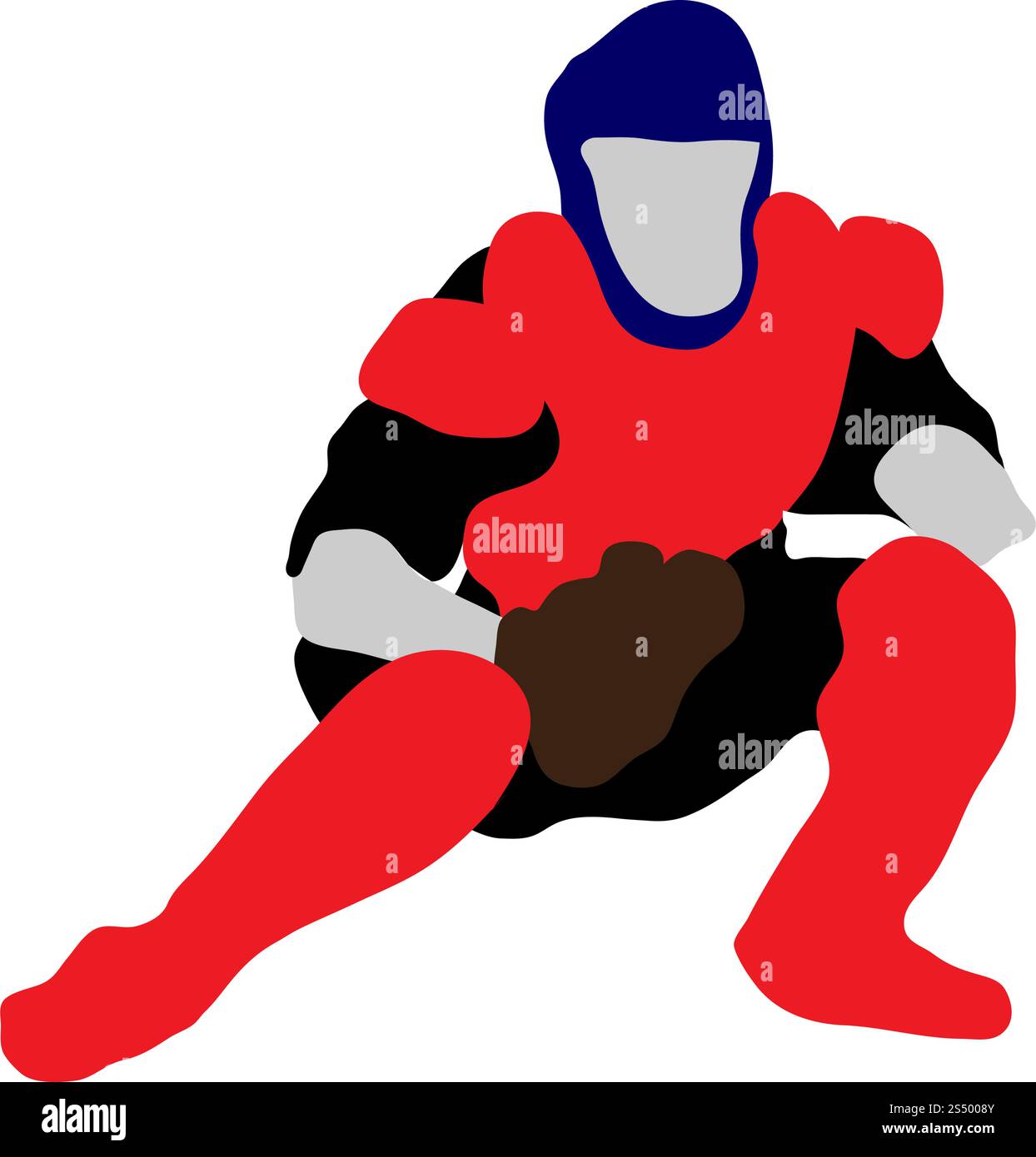 Highly detailed baseball athlete silhouette. Fully editable EPS 10 ...