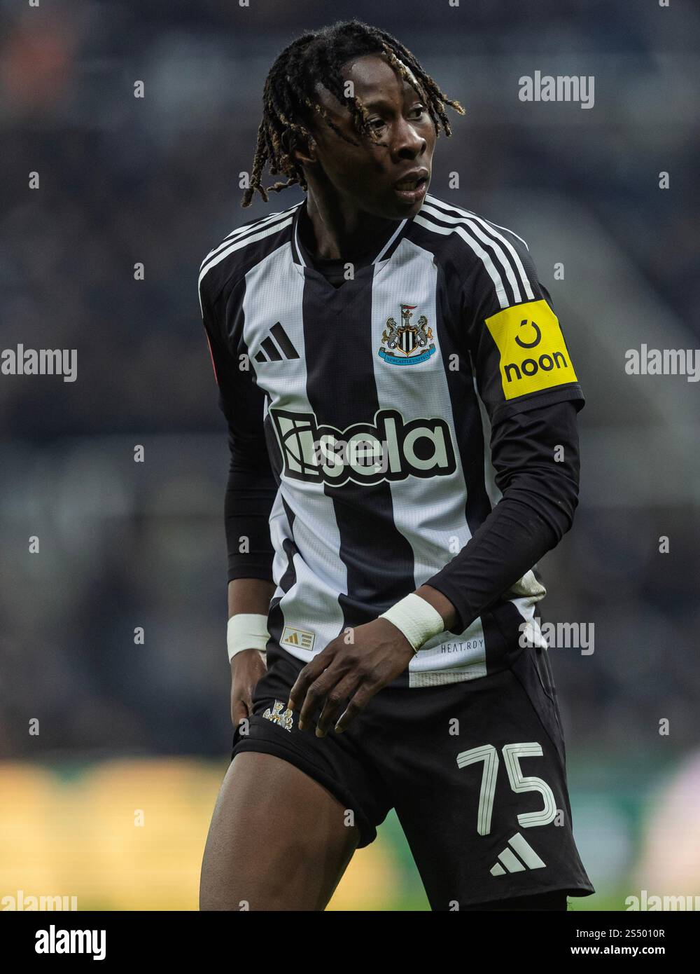 Newcastle United's Trevan Sanusi is seen during the Emirates FA Cup ...