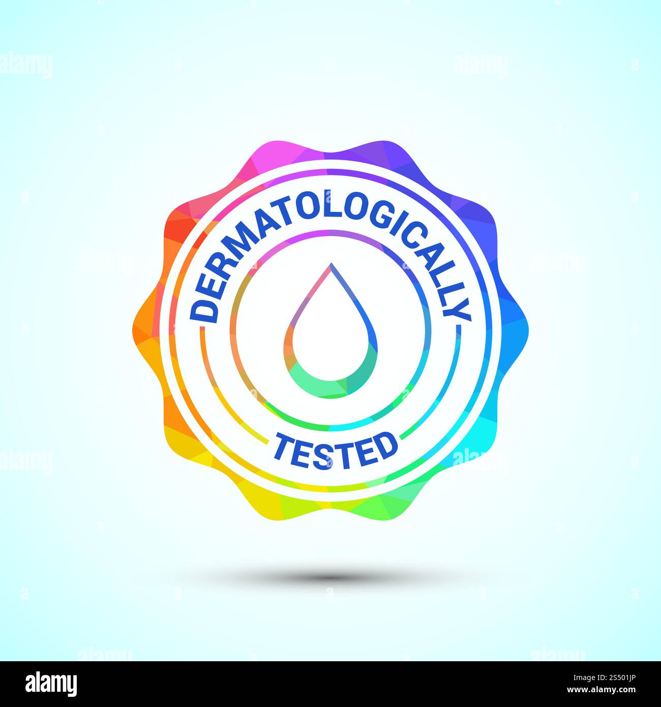 Dermatologically tested icon design illustration, dermatology test and ...