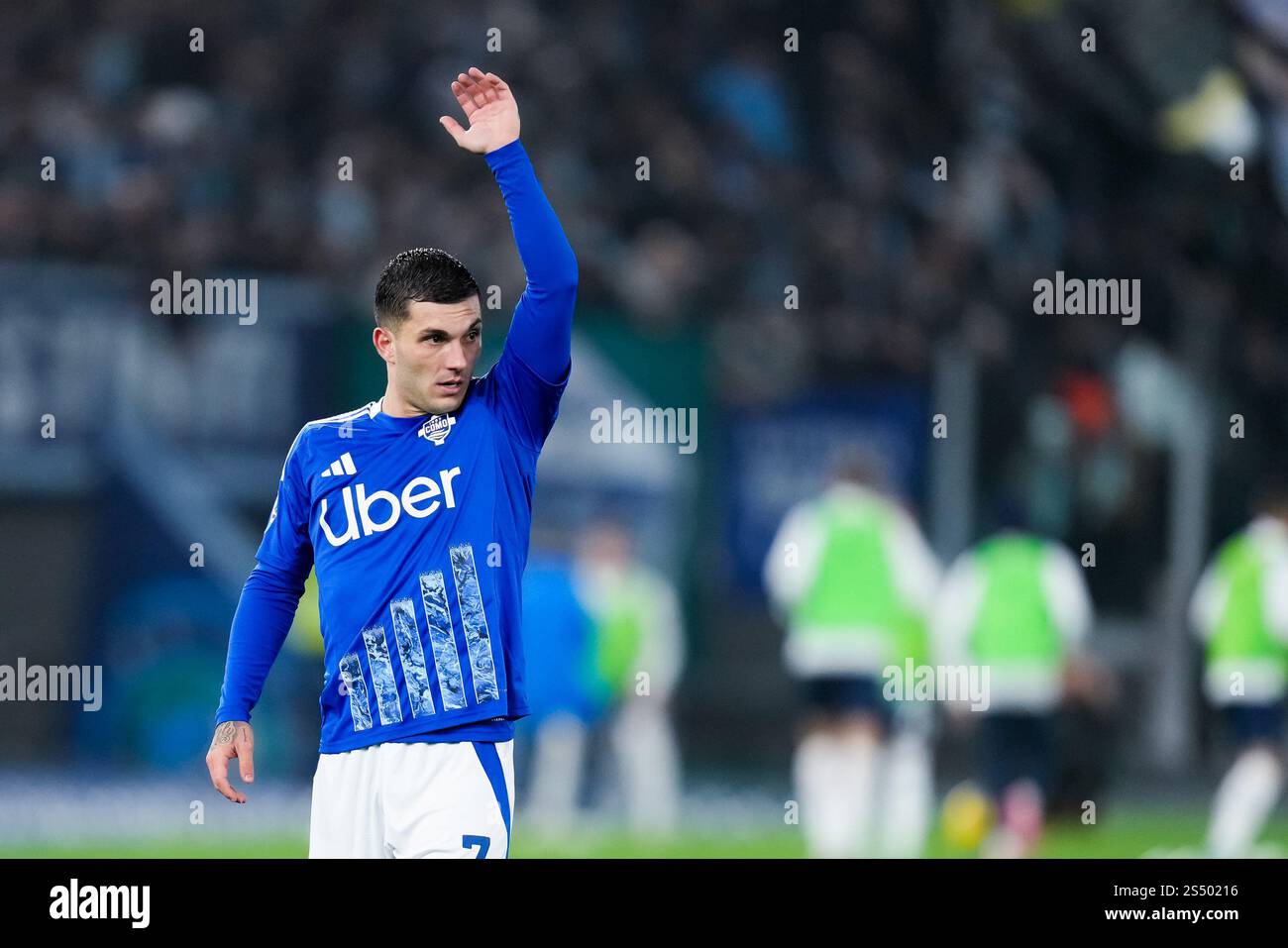 Rome, Italy. 10th Jan, 2025. Gabriel Strefezza of Como 1907 gestures during the Serie A Enilive ...