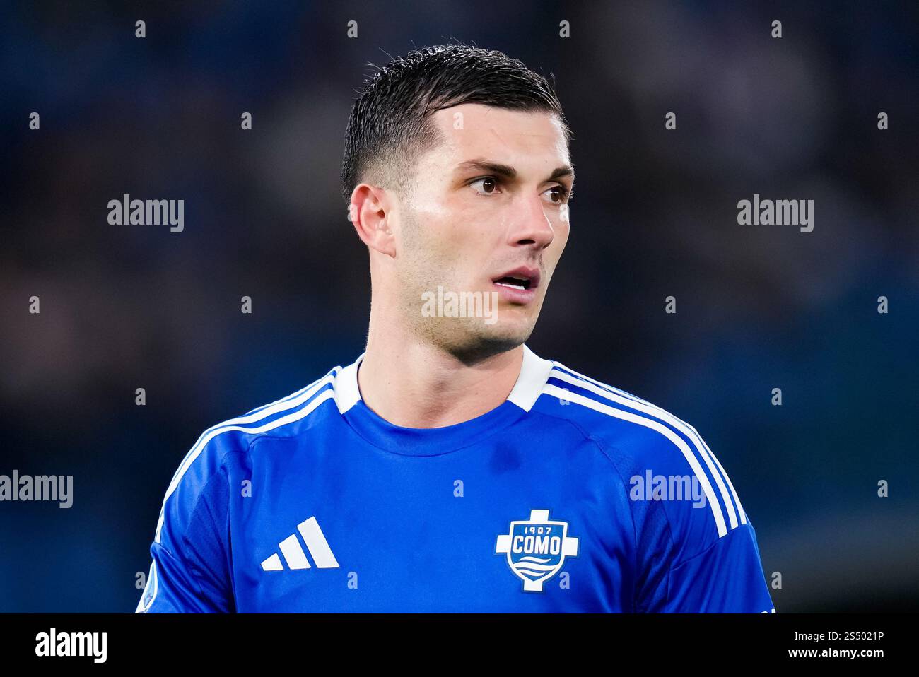Rome, Italy. 10th Jan, 2025. Gabriel Strefezza of Como 1907 looks on during the Serie A Enilive ...