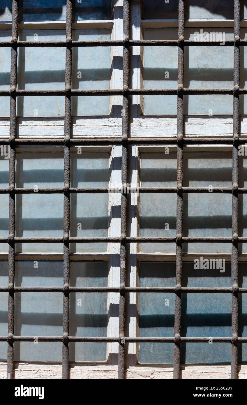 Cast-iron lattice on the window close-up Stock Photo - Alamy