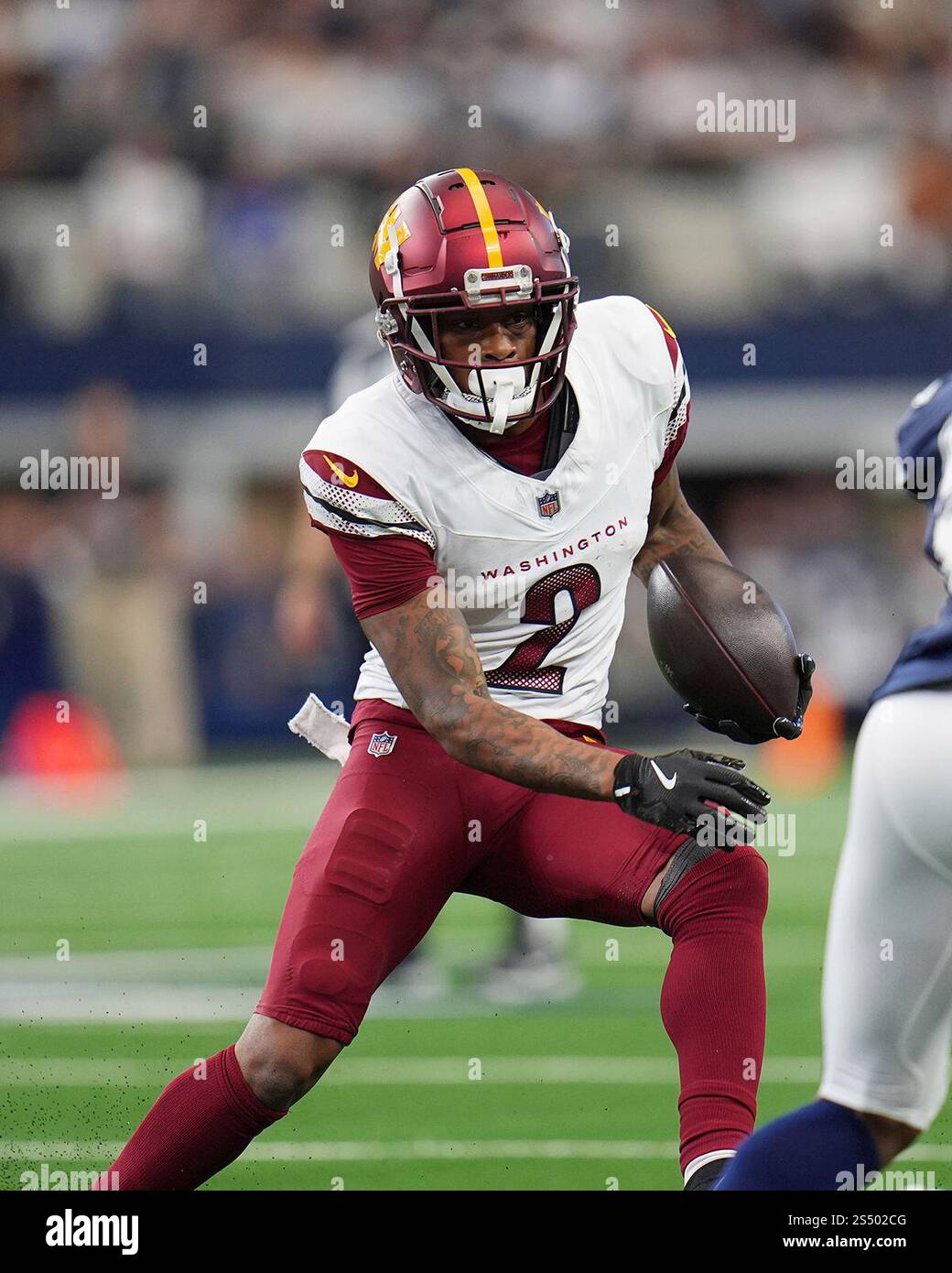 Washington Commanders wide receiver Dyami Brown (2) runs with the ball ...