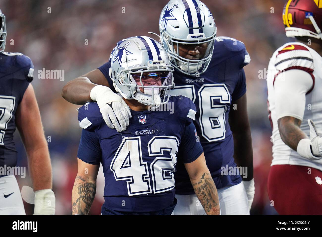 Dallas Cowboys running back Deuce Vaughn (42) celebrates with Dallas ...