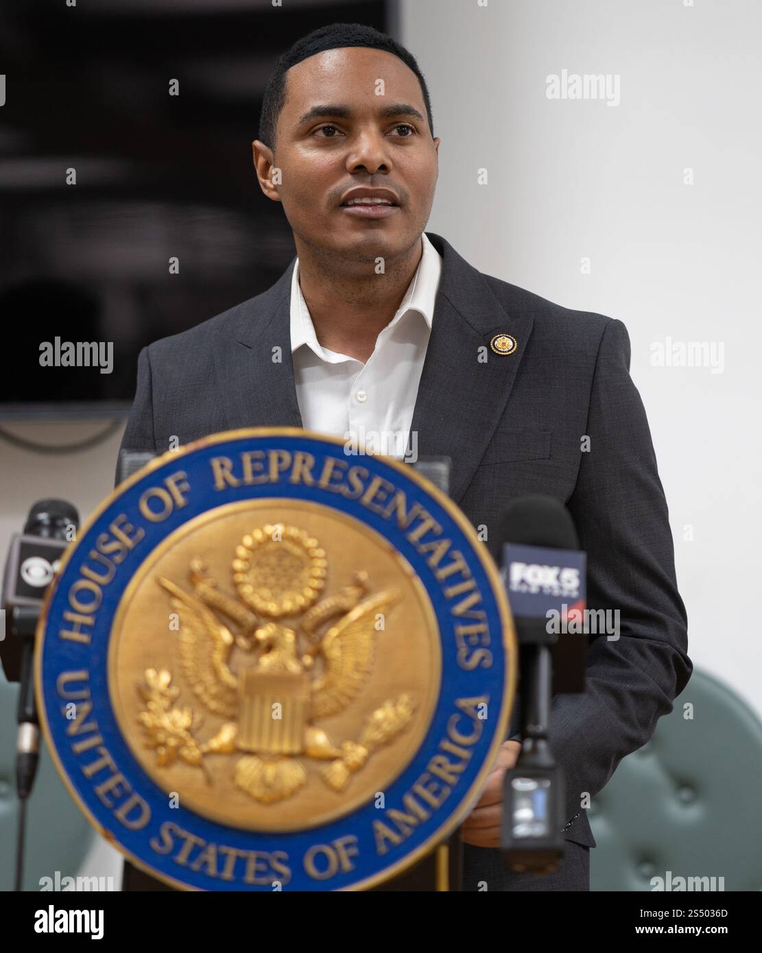 Bronx, USA. 13th Jan, 2025. U.S. Representative Ritchie Torres held a ...