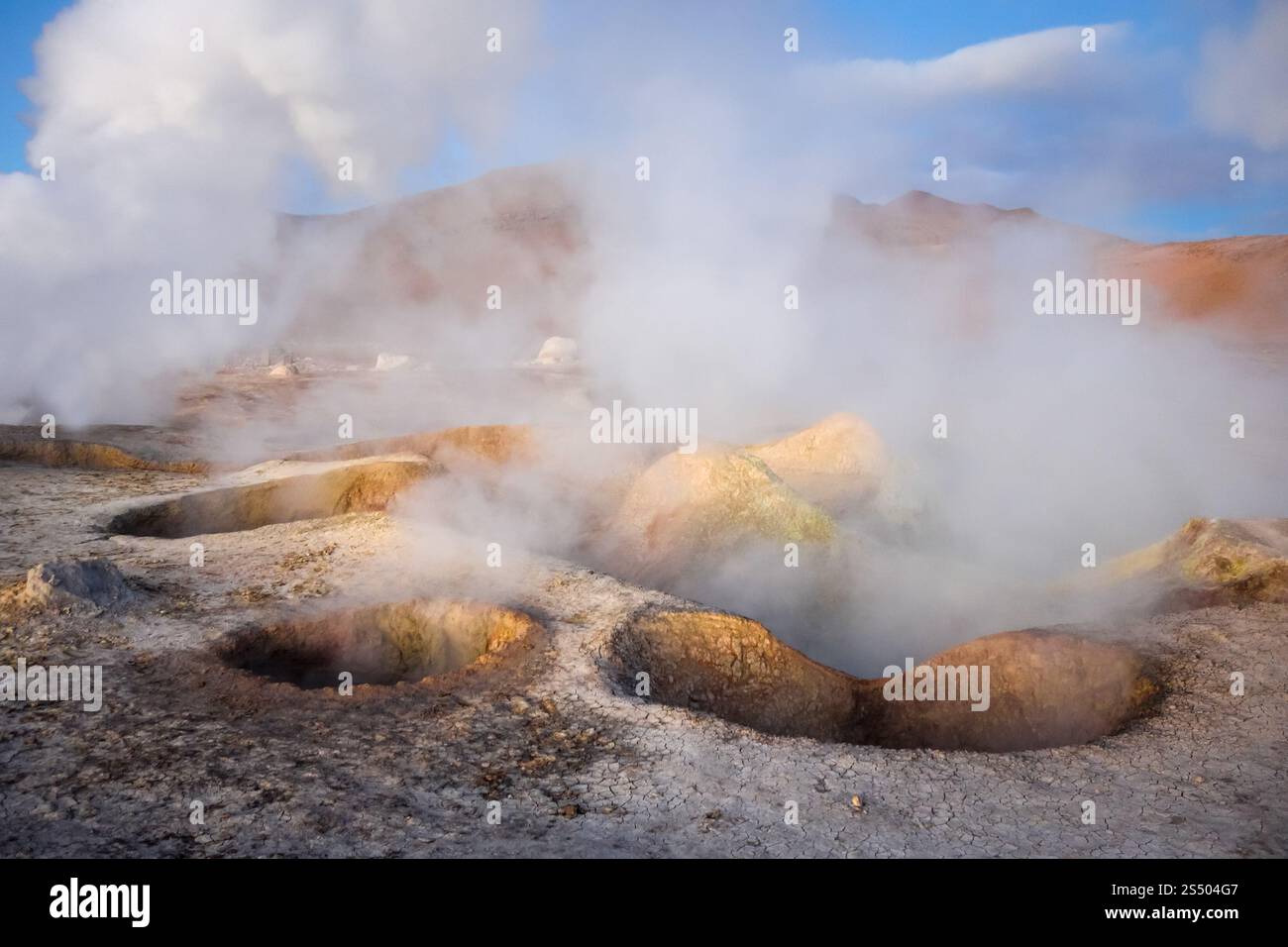 Sol de manana geothermal field in sud Lipez reserva Eduardo Avaroa ...